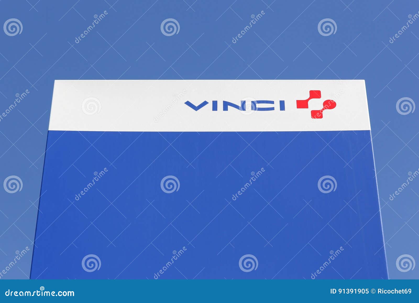 Logotipo De Vinci En Un Panel Imagen editorial - Imagen de negocios ...