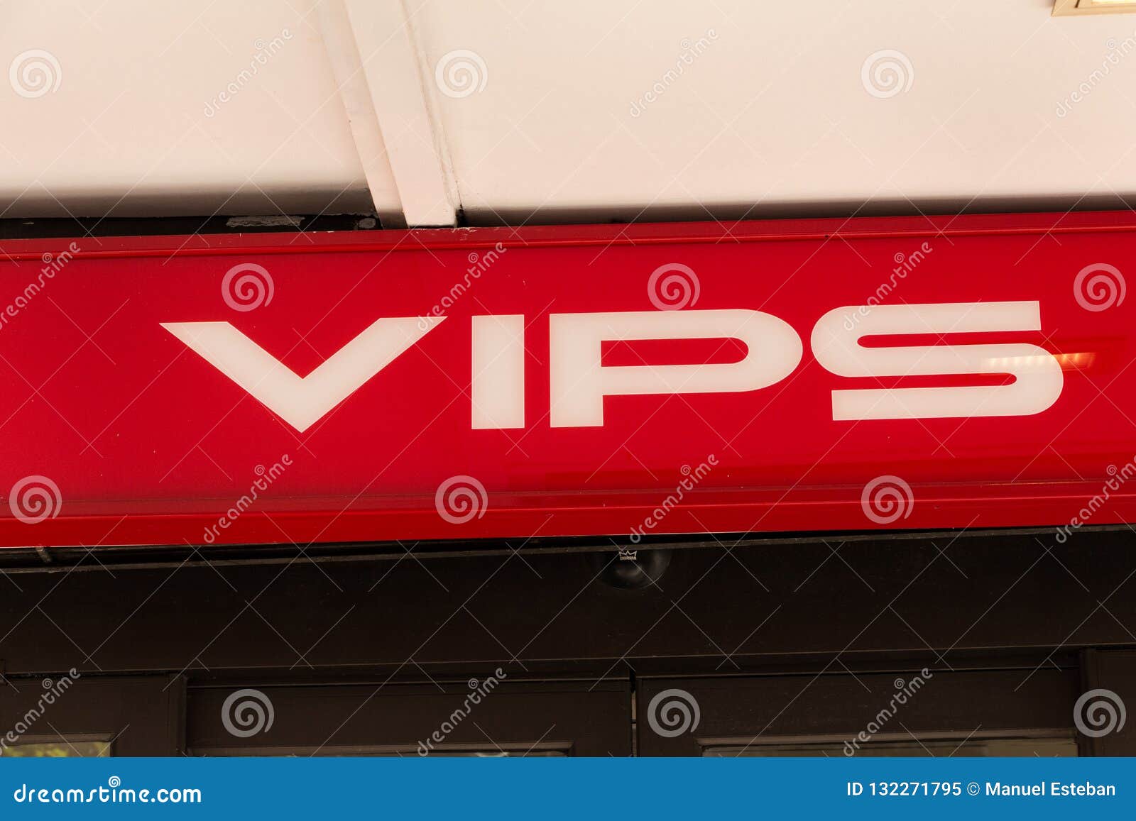 Logotipo De Vips En El Restaurante De Vips Imagen editorial - Imagen de ...