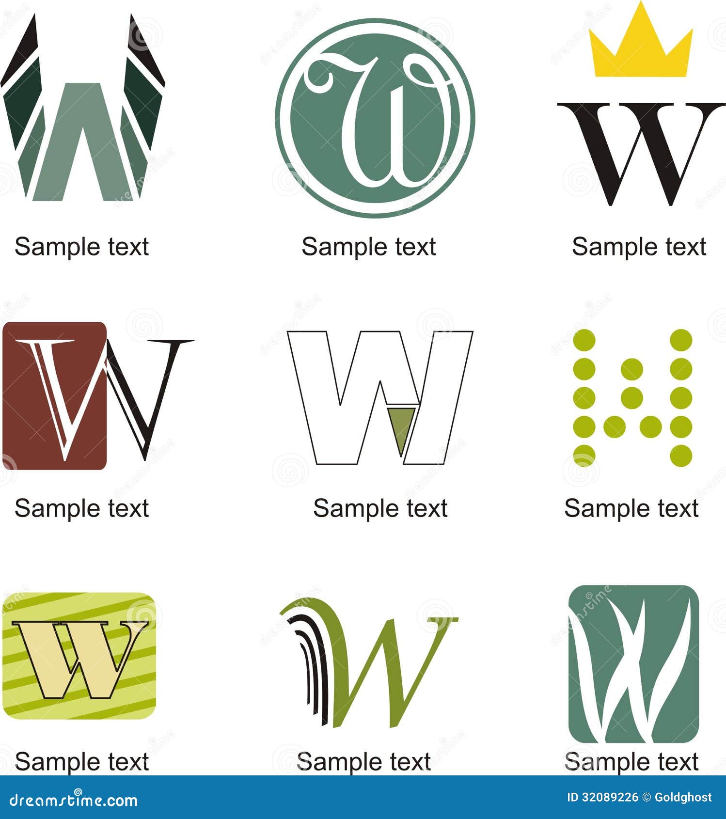 Logotipo de W da letra ilustração do vetor. Ilustração de isolado ...