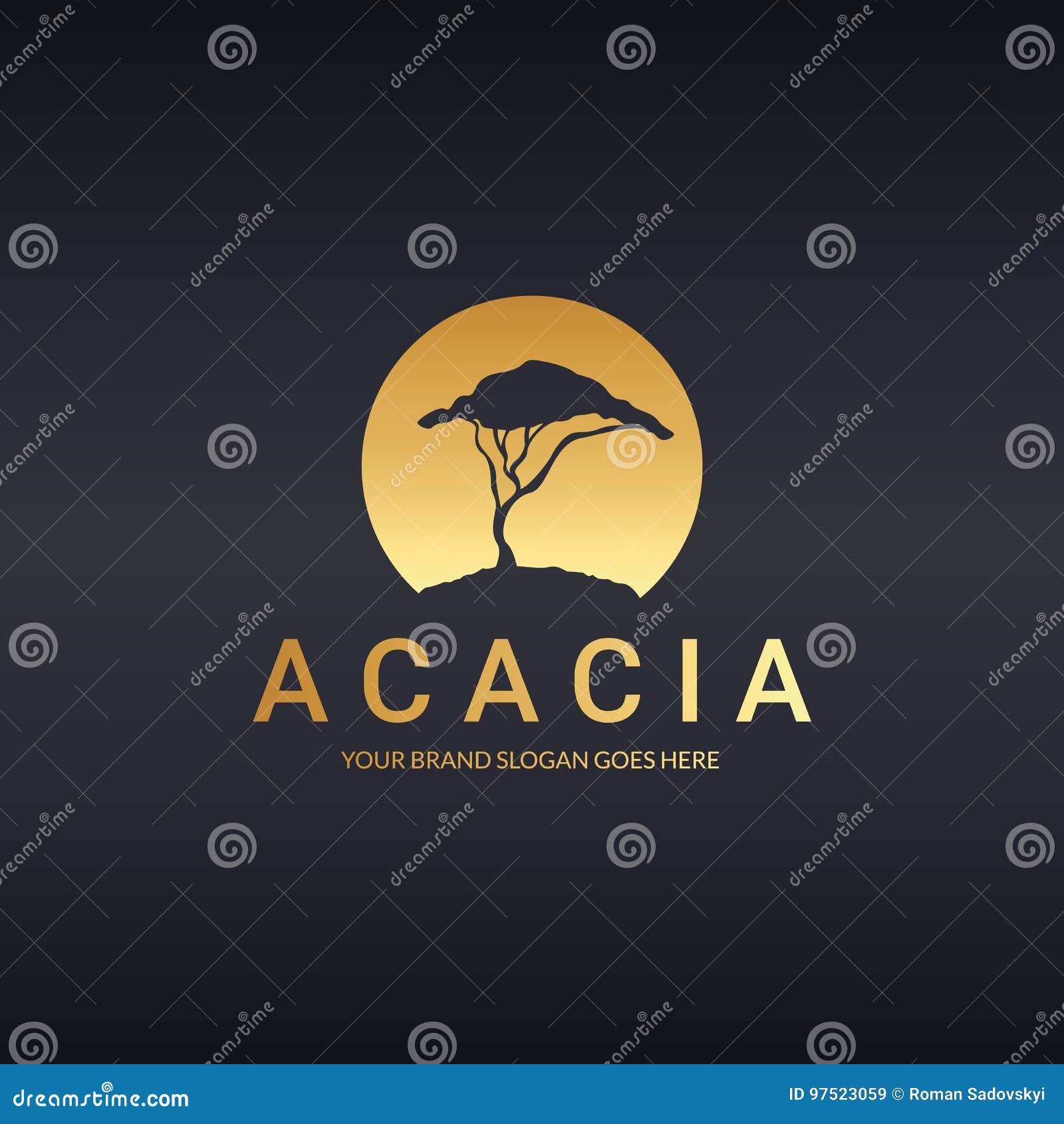 Logotipo del acacia ilustración del vector. Ilustración de estudio ...
