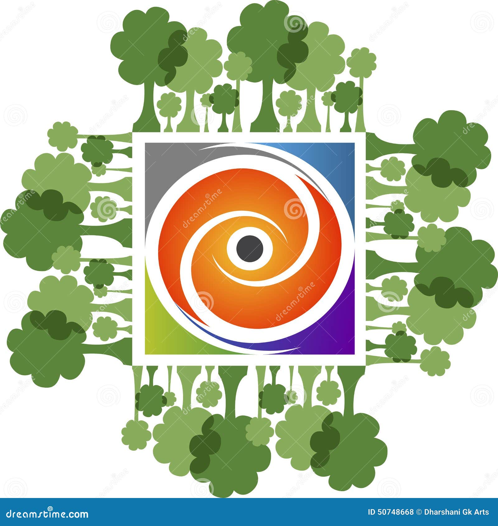 Logotipo del bosque ilustración del vector. Ilustración de extracto ...