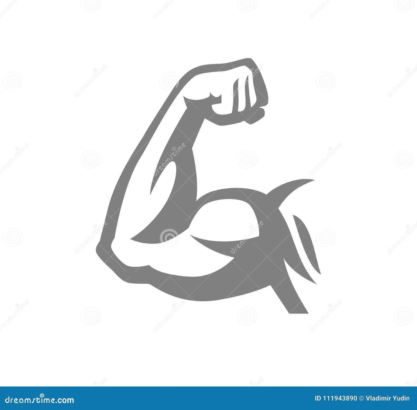 Logotipo Del Brazo Del Músculo Del Bíceps Ilustración del Vector ...