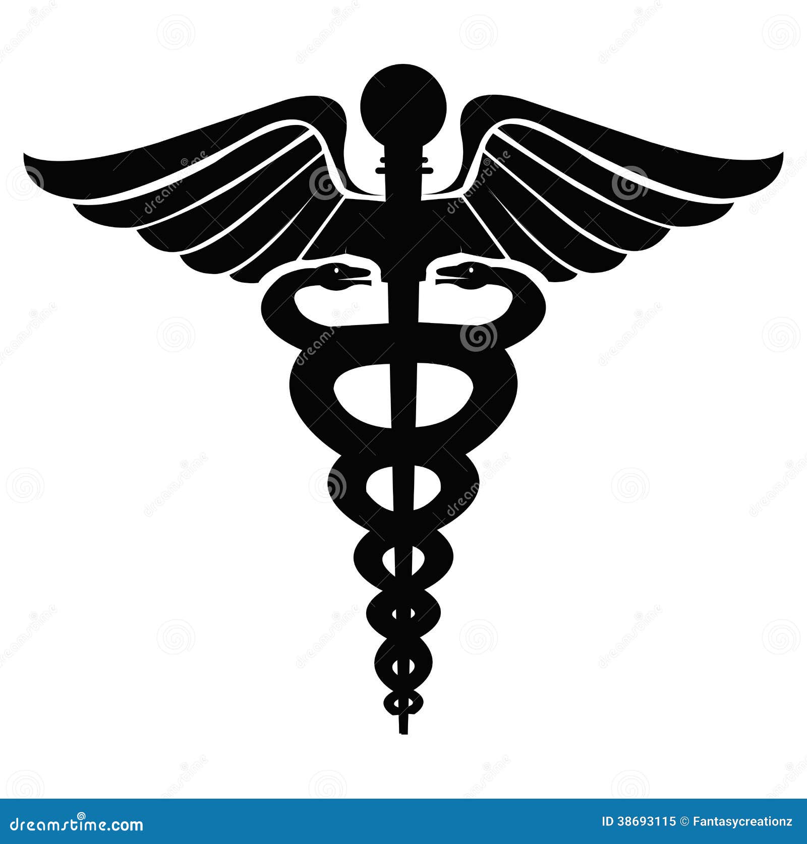 Logotipo del caduceo ilustración del vector. Ilustración de bienestar ...