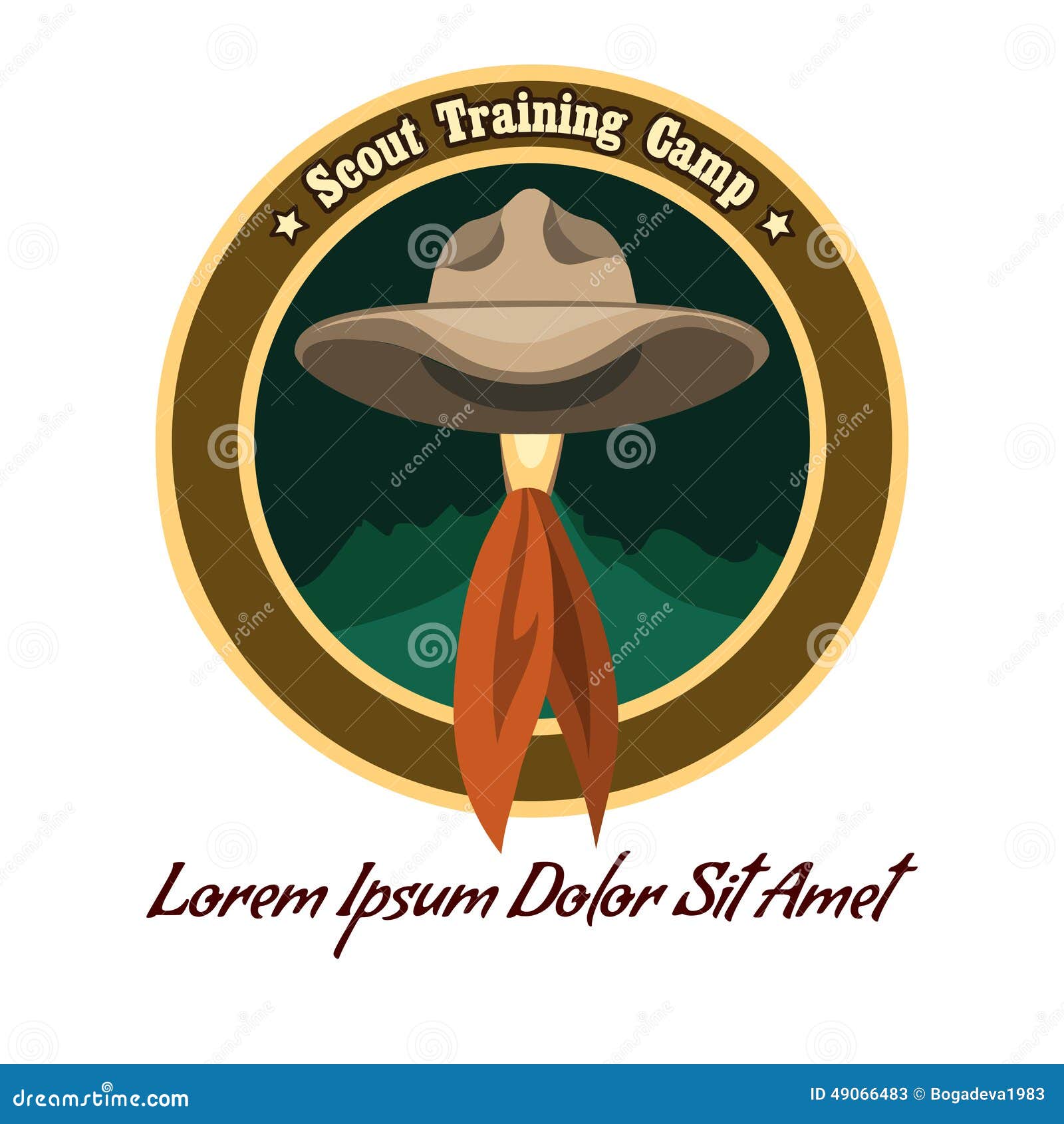 Logotipo Del Campo Del Explorador Ilustración del Vector - Ilustración ...