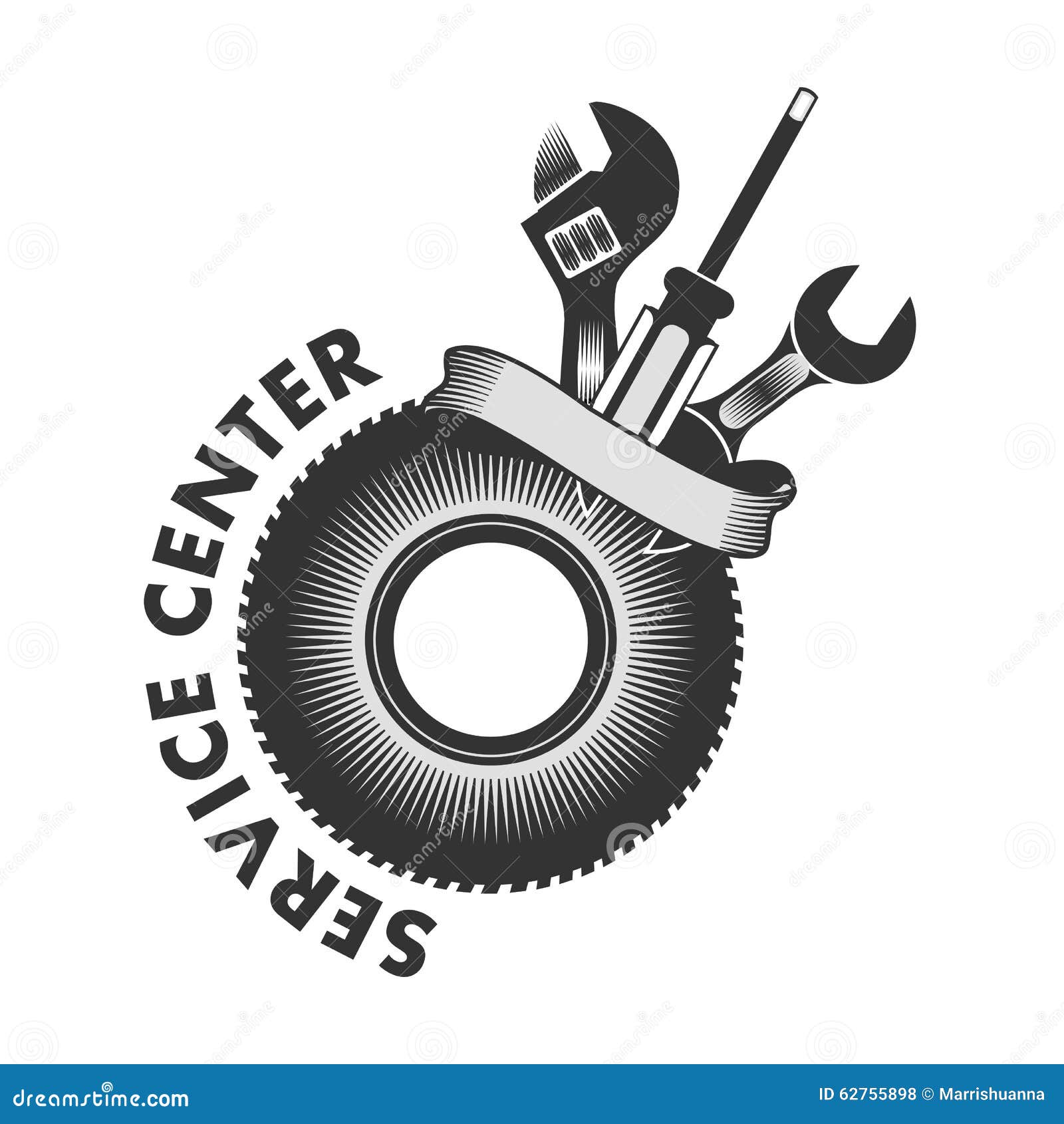 Logotipo Del Centro De Servicio Ilustración del Vector - Ilustración de ...