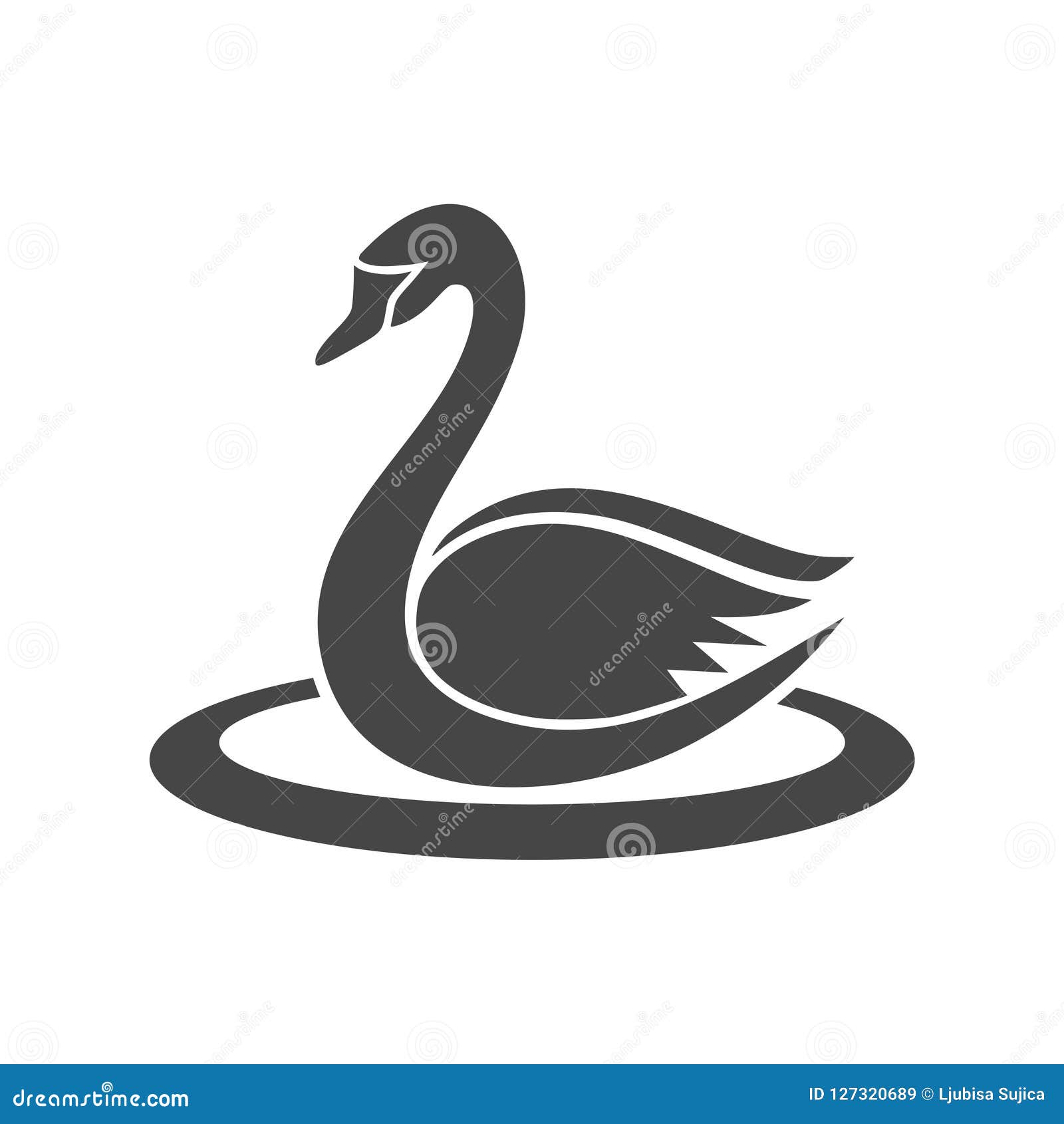 Logotipo Del Cisne, Icono Del Cisne, Icono Del Vector Ilustración del ...