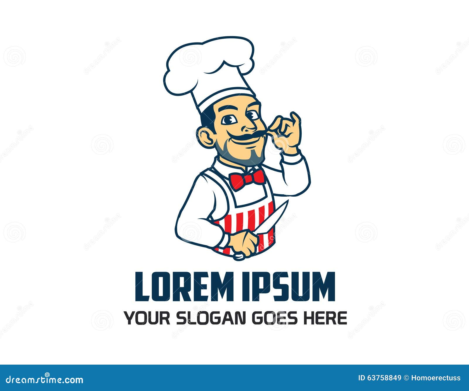 Logotipo del cocinero ilustración del vector. Ilustración de divertido ...