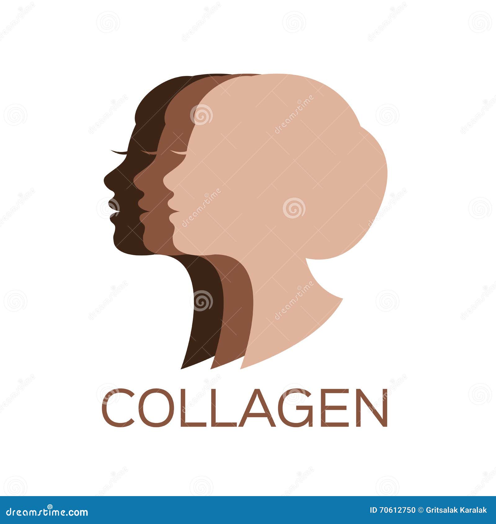 Logotipo del colágeno stock de ilustración. Ilustración de ...