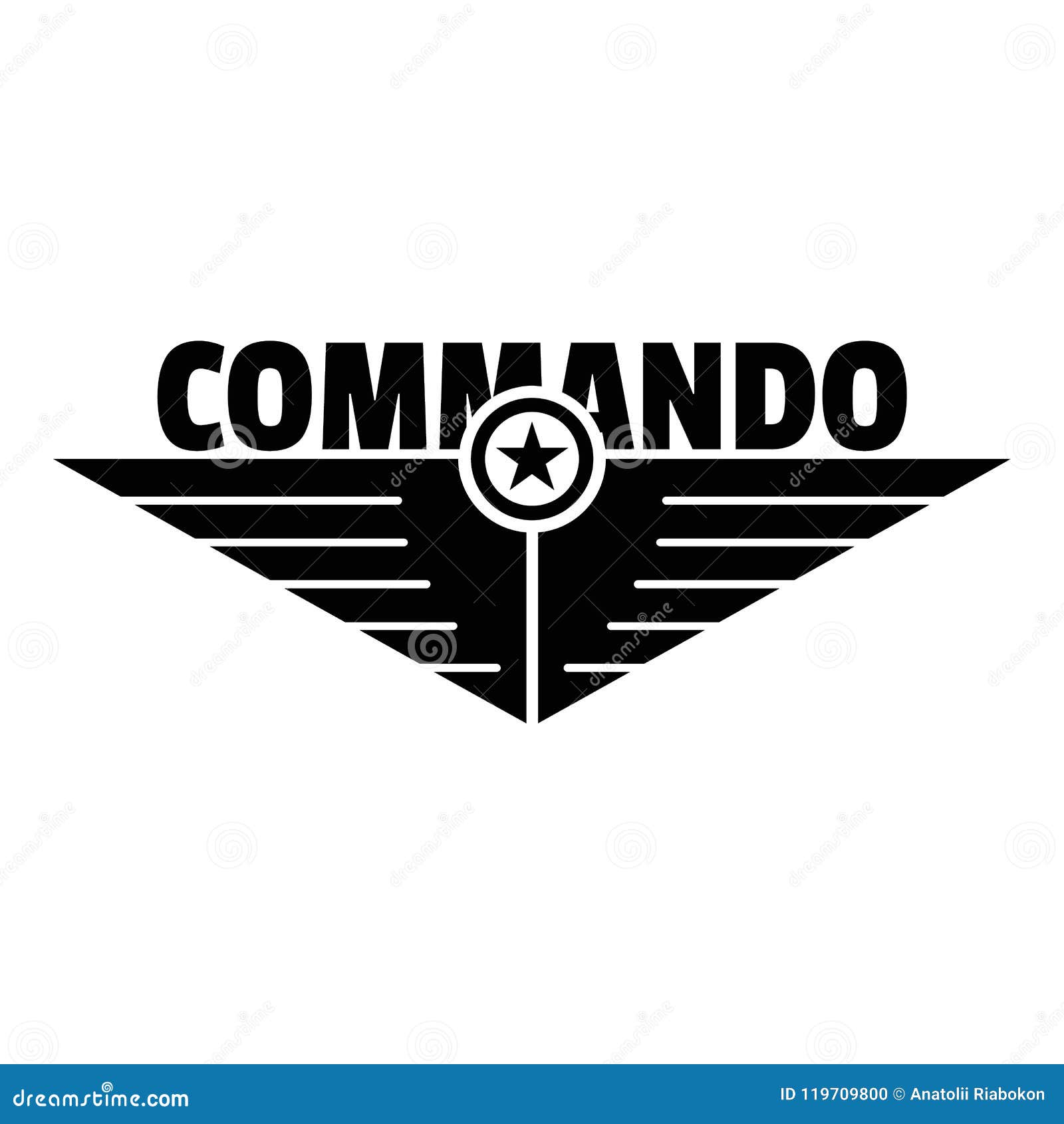 Logotipo Del Comando, Estilo Simple Ilustración del Vector ...