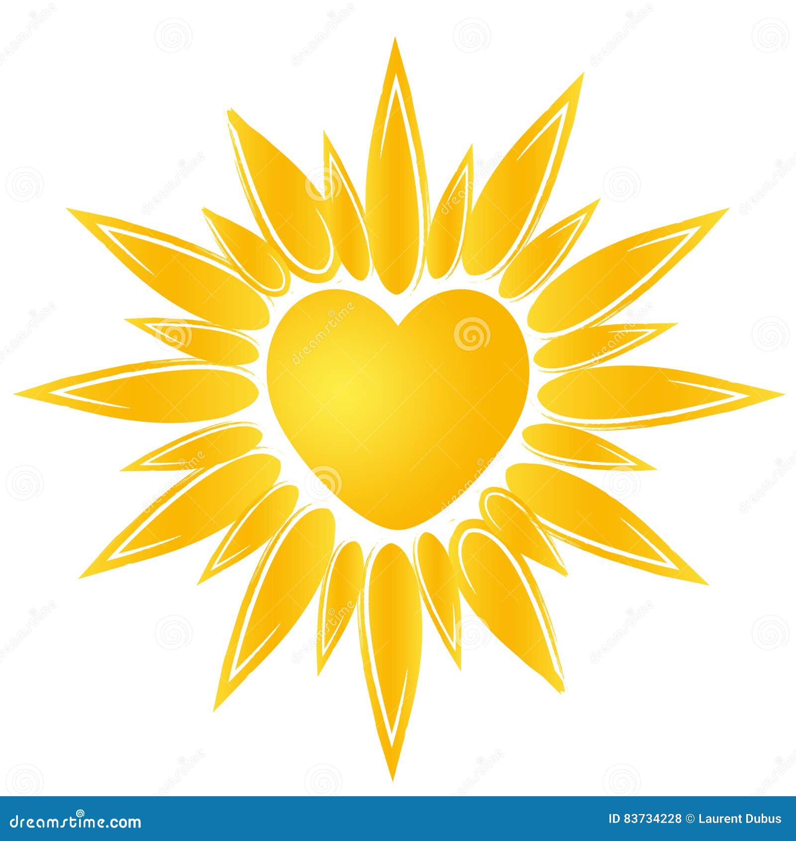 Logotipo Del Corazón De Sun Stock de ilustración - Ilustración de calor ...