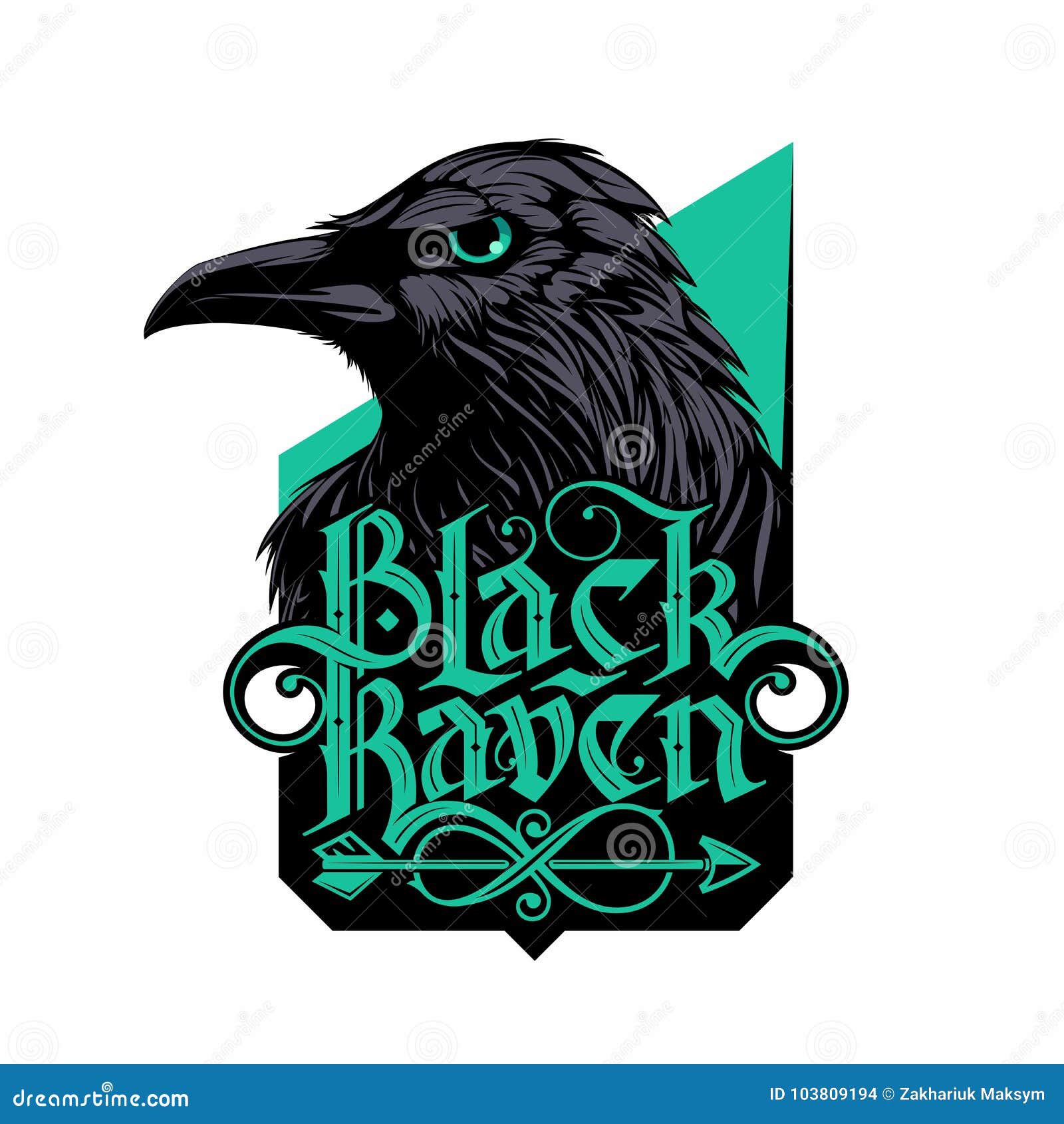 Logotipo del cuervo ilustración del vector. Ilustración de negro ...