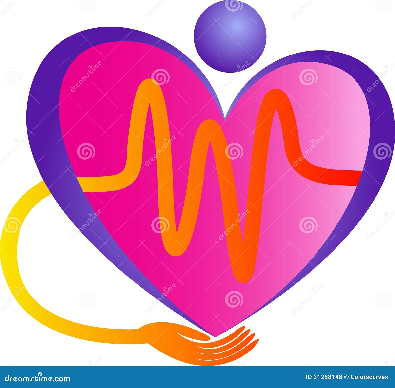 Logotipo Del Cuidado Del Corazón Ilustración del Vector - Ilustración ...