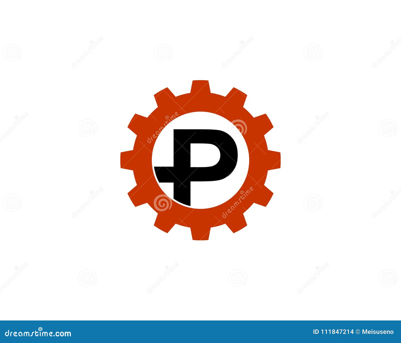 Logotipo Del Engranaje De La Letra De P Ilustración del Vector ...
