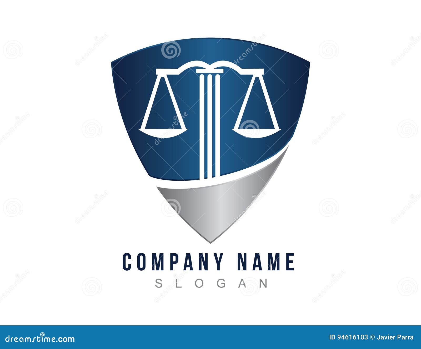 Logotipo Del Escudo Del Abogado Stock de ilustración - Ilustración de ...