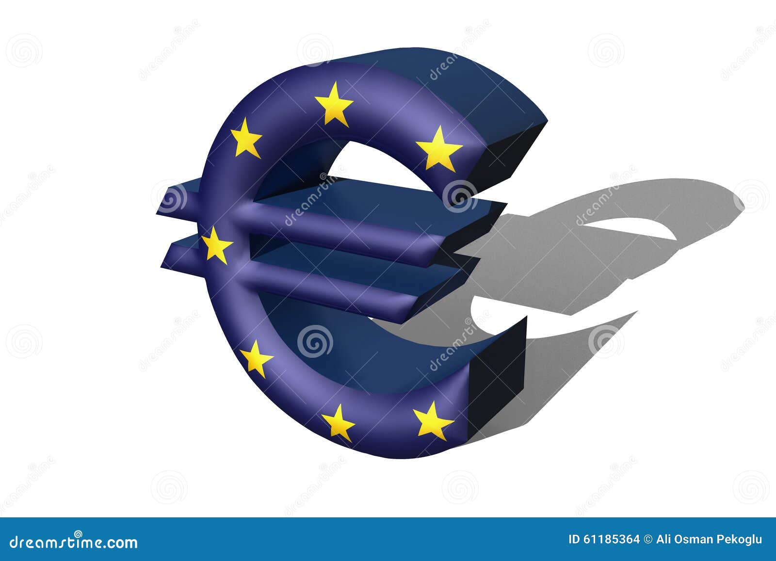 Logotipo del euro 3d stock de ilustración. Ilustración de insignia ...