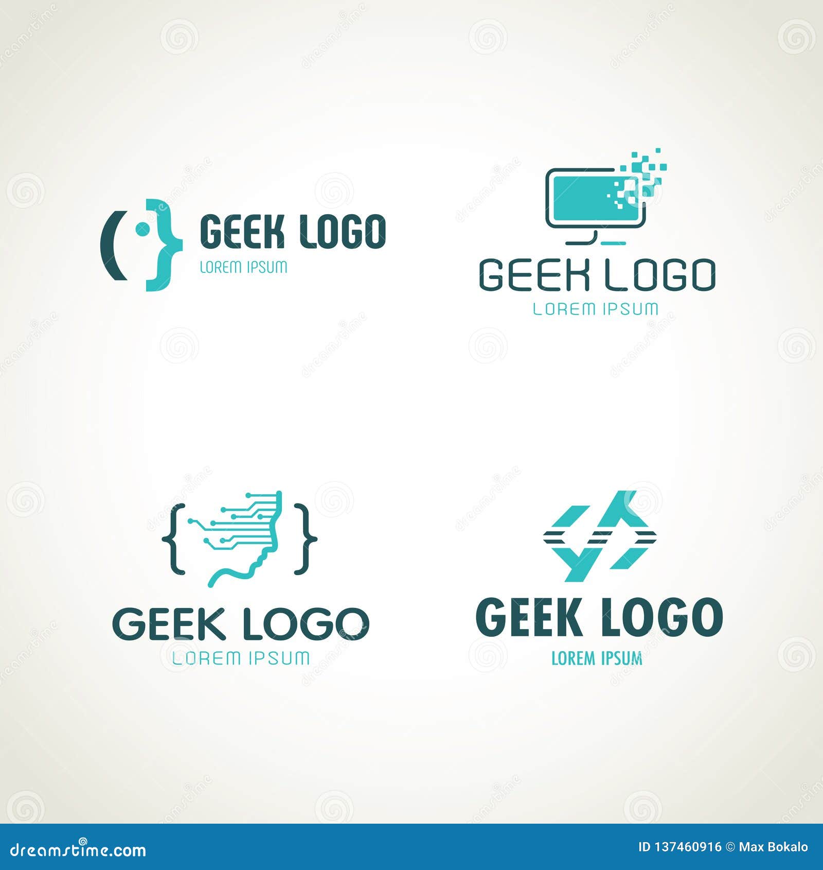 Logotipo Del Friki Icono De Los Programadores Ilustración del Vector ...