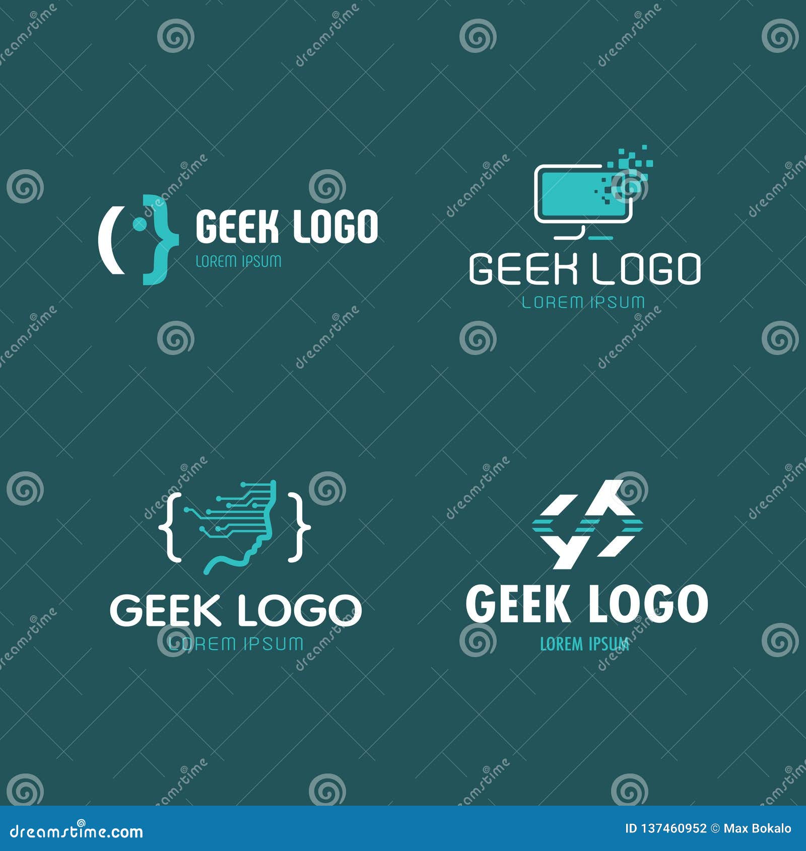 Logotipo Del Friki Icono De Los Programadores Ilustración del Vector ...
