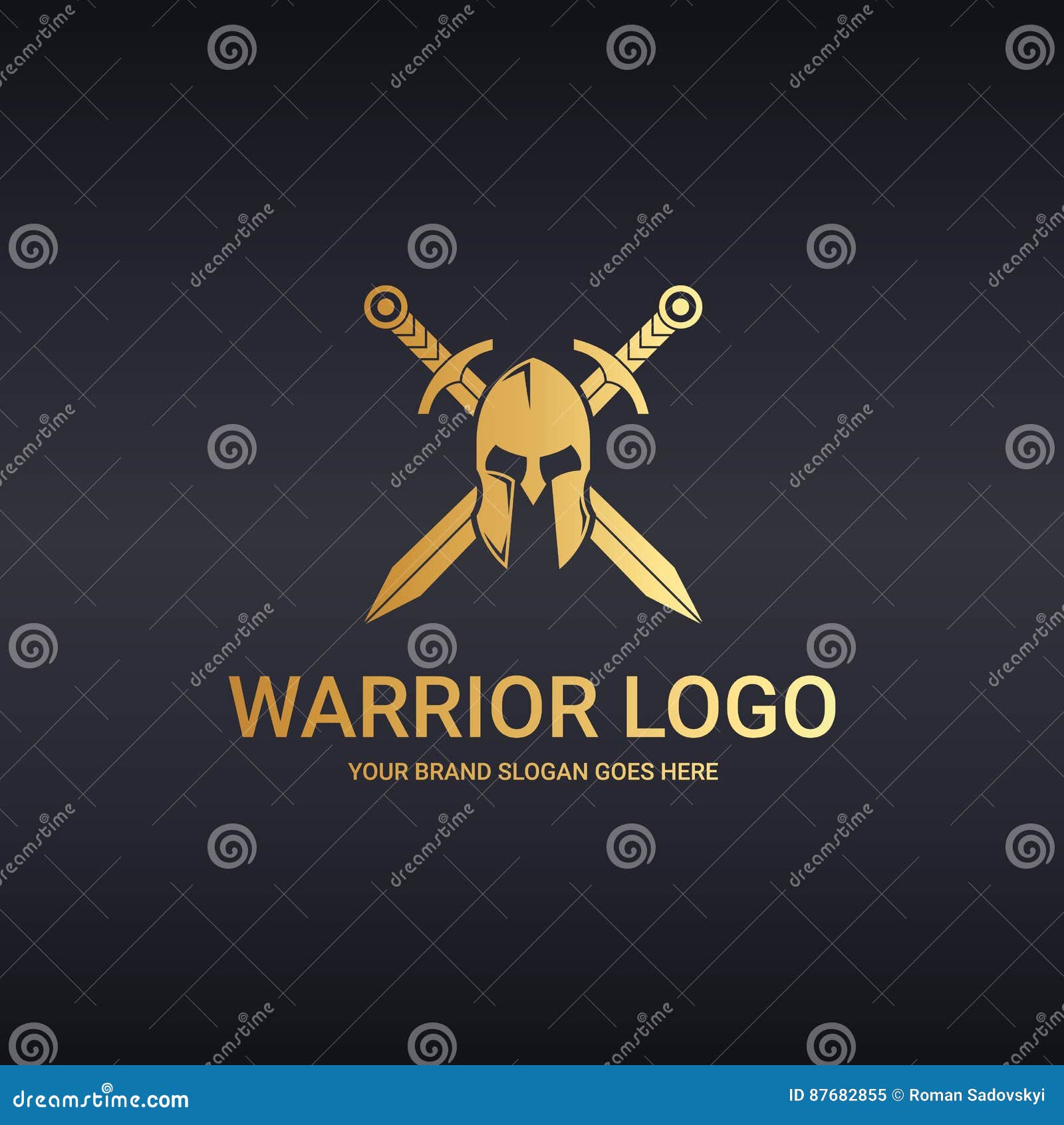 Logotipo del guerrero ilustración del vector. Ilustración de acero ...