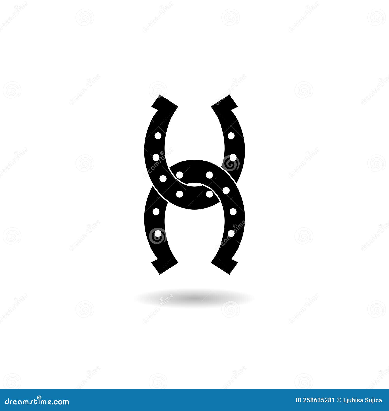 Logotipo Del Icono De Herradura Con Sombra Ilustración del Vector ... Logotipo Del Icono De Herradura Con Sombra Ilustración del Vector ...