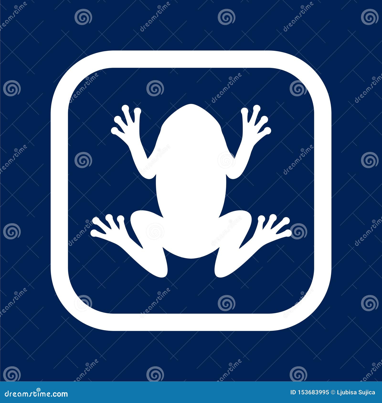 Logotipo Del Icono De La Rana - Ejemplo Ilustración del Vector ...