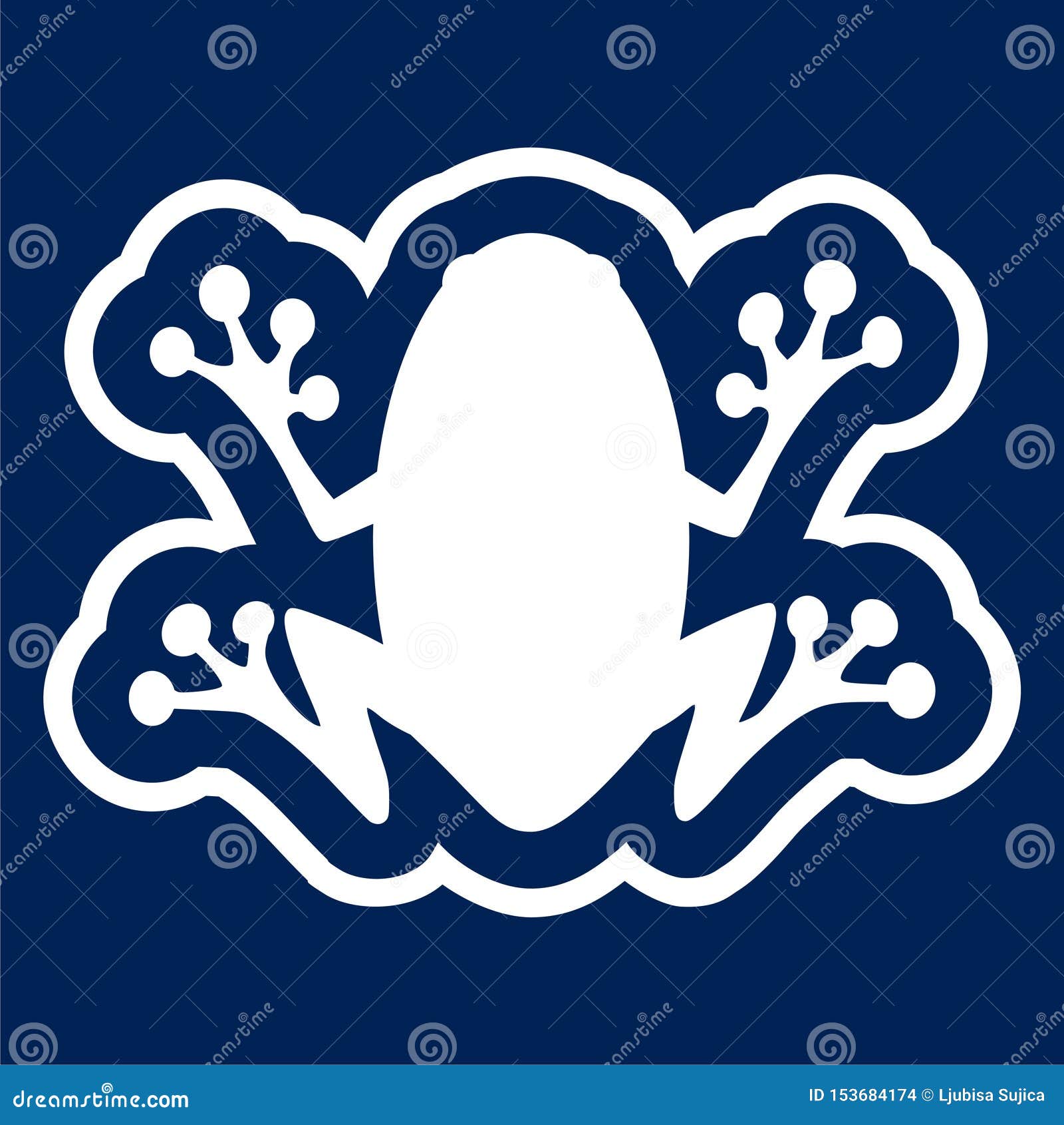 Logotipo Del Icono De La Rana - Ejemplo Ilustración del Vector ...