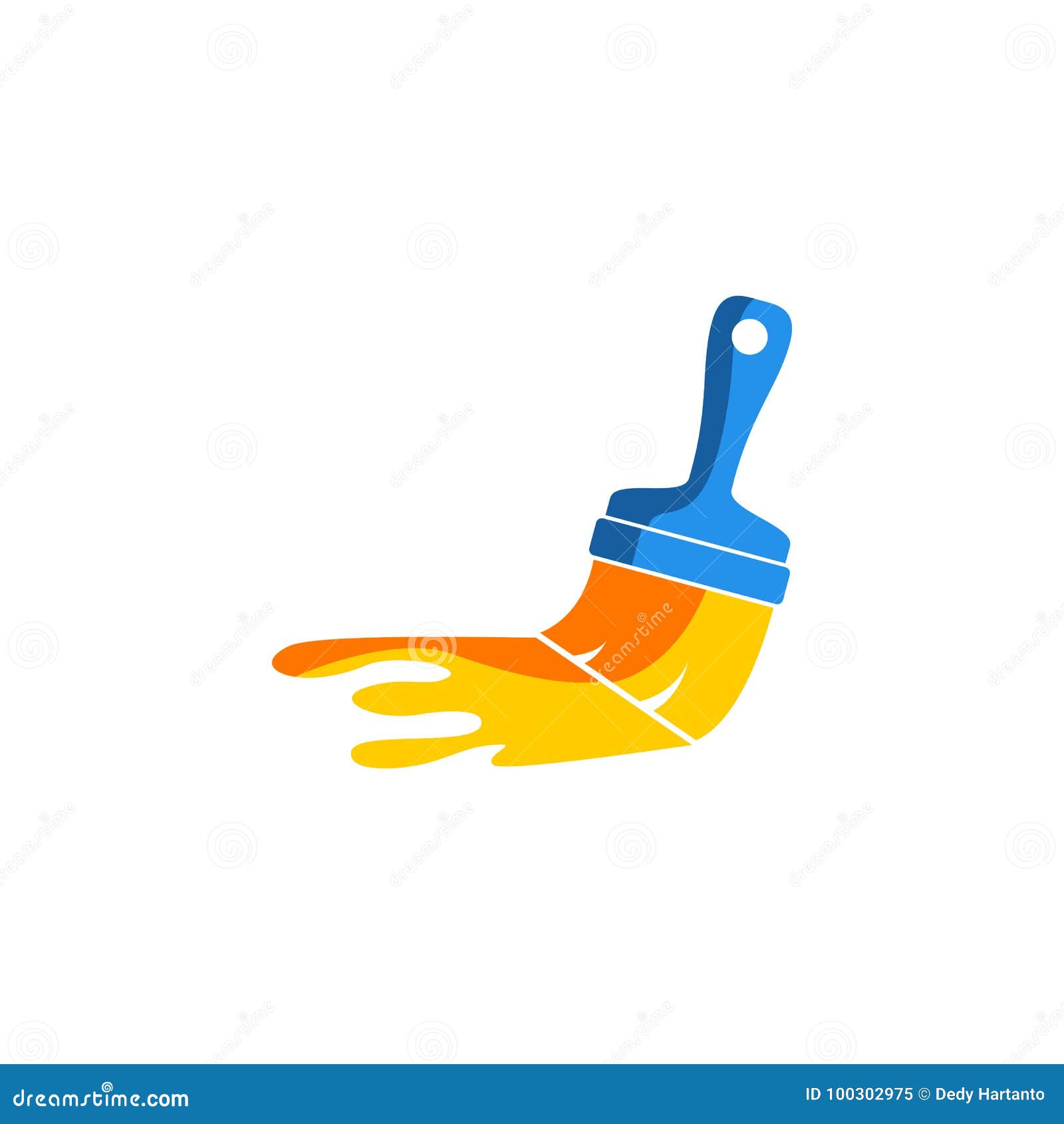 Logotipo Del Icono Del Vector De La Brocha Ilustración del Vector ...