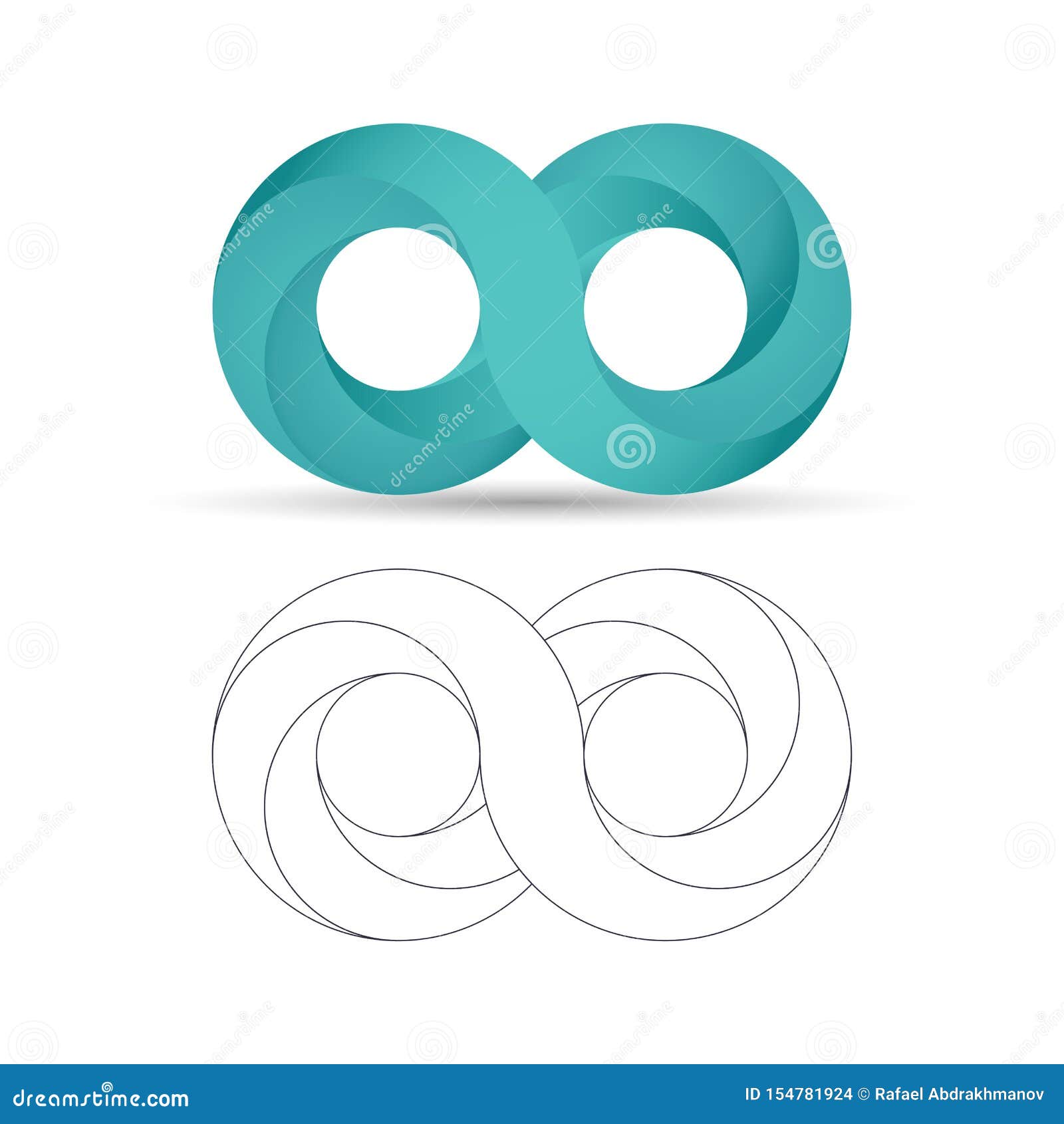 Logotipo Del Infinito Del Símbolo Abstracto Iconos Infinitos De La