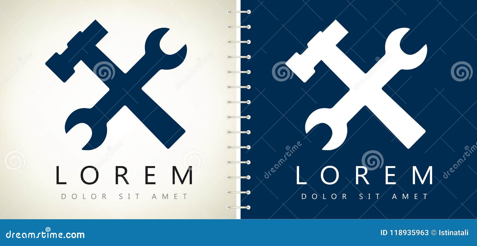 Logotipo Del Martillo Y De La Llave Ilustración del Vector ...