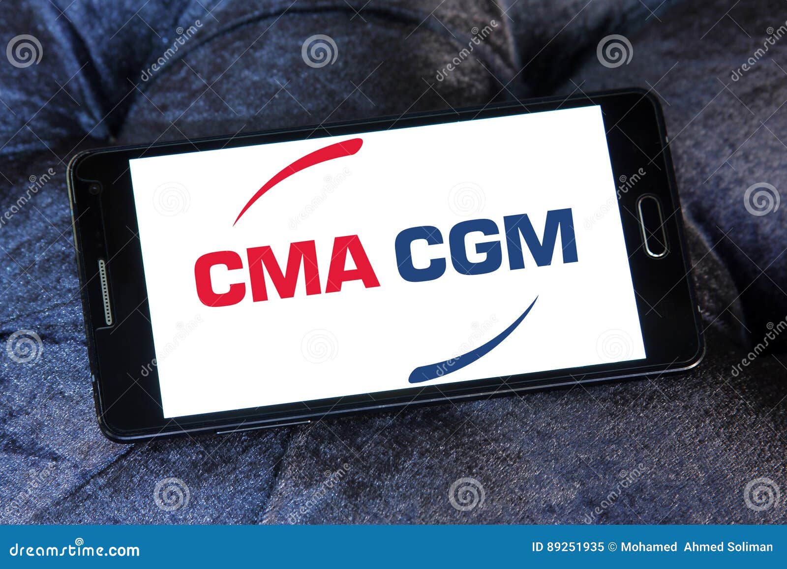 Logotipo Del Naviera De La CGM De Cma Imagen editorial - Imagen de ...