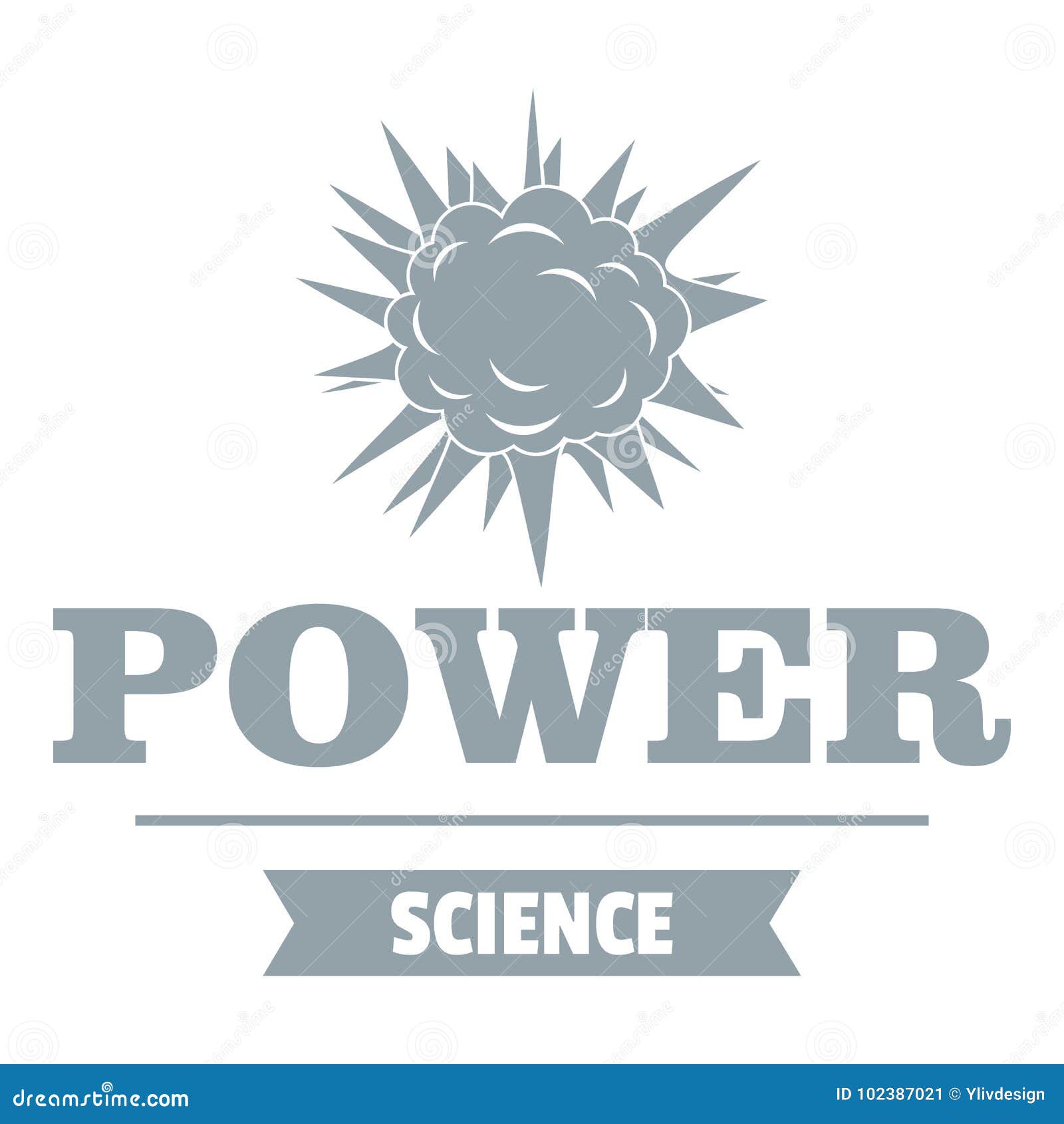 Logotipo Del Poder, Estilo Gris Simple Ilustración del Vector ...