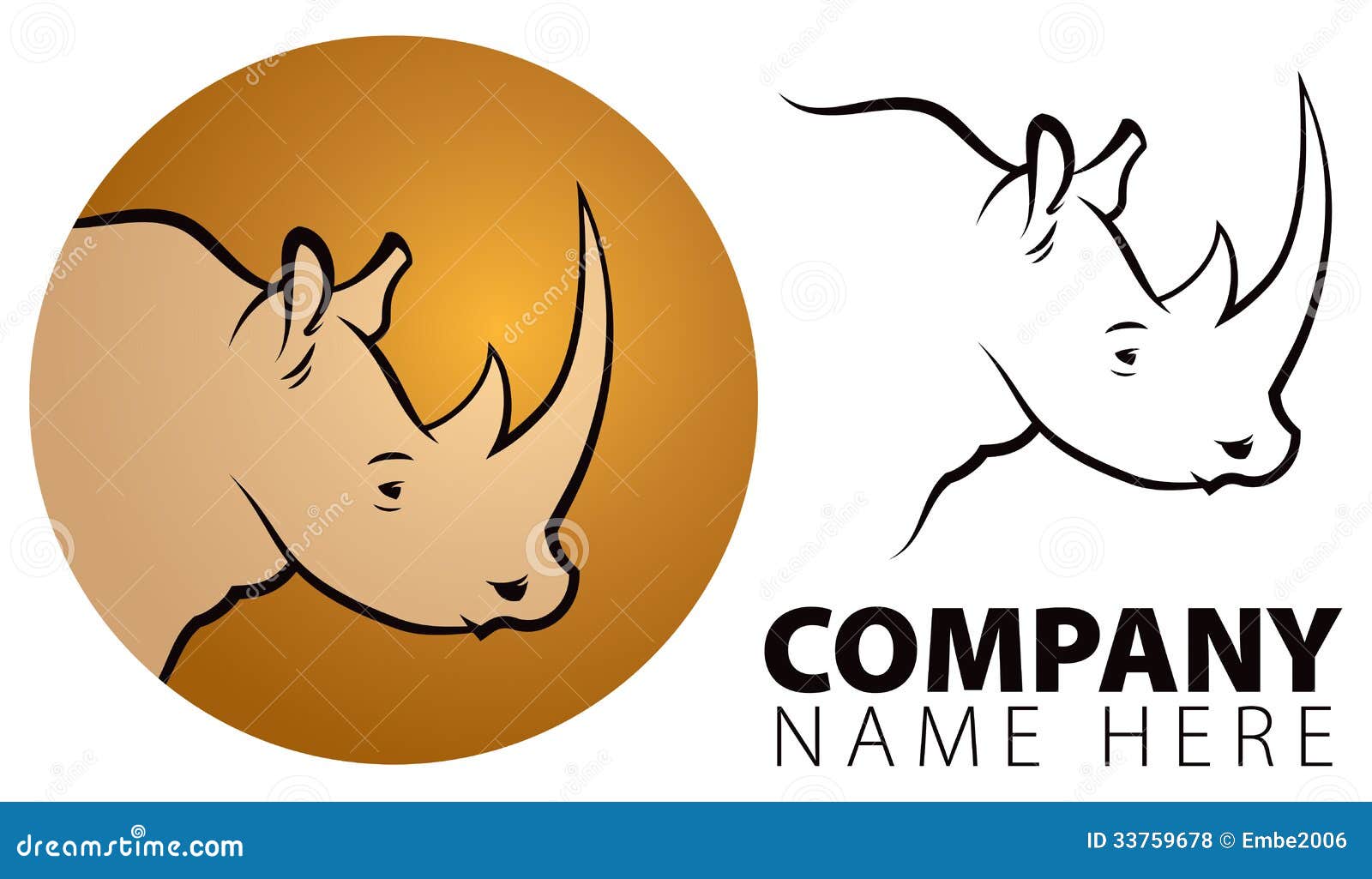 Logotipo del rinoceronte ilustración del vector. Ilustración de arte ...