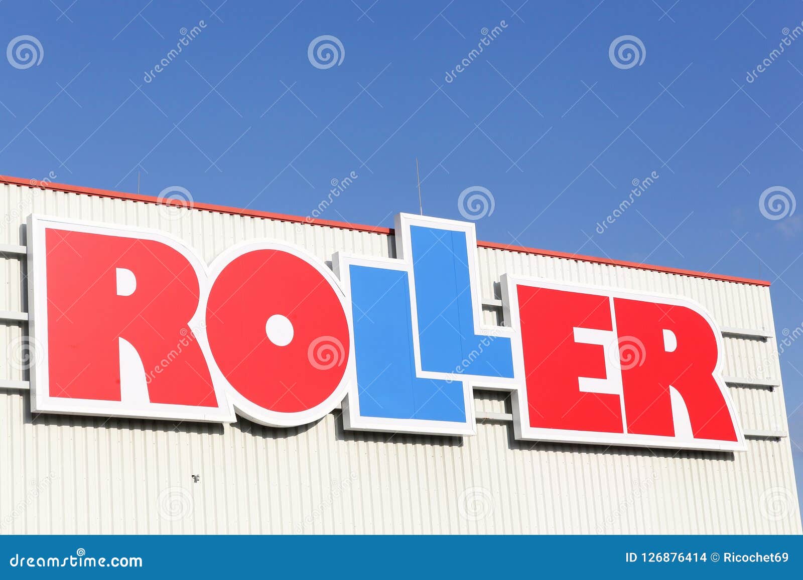 Logotipo Del Rodillo En Una Pared Imagen de archivo editorial - Imagen ...