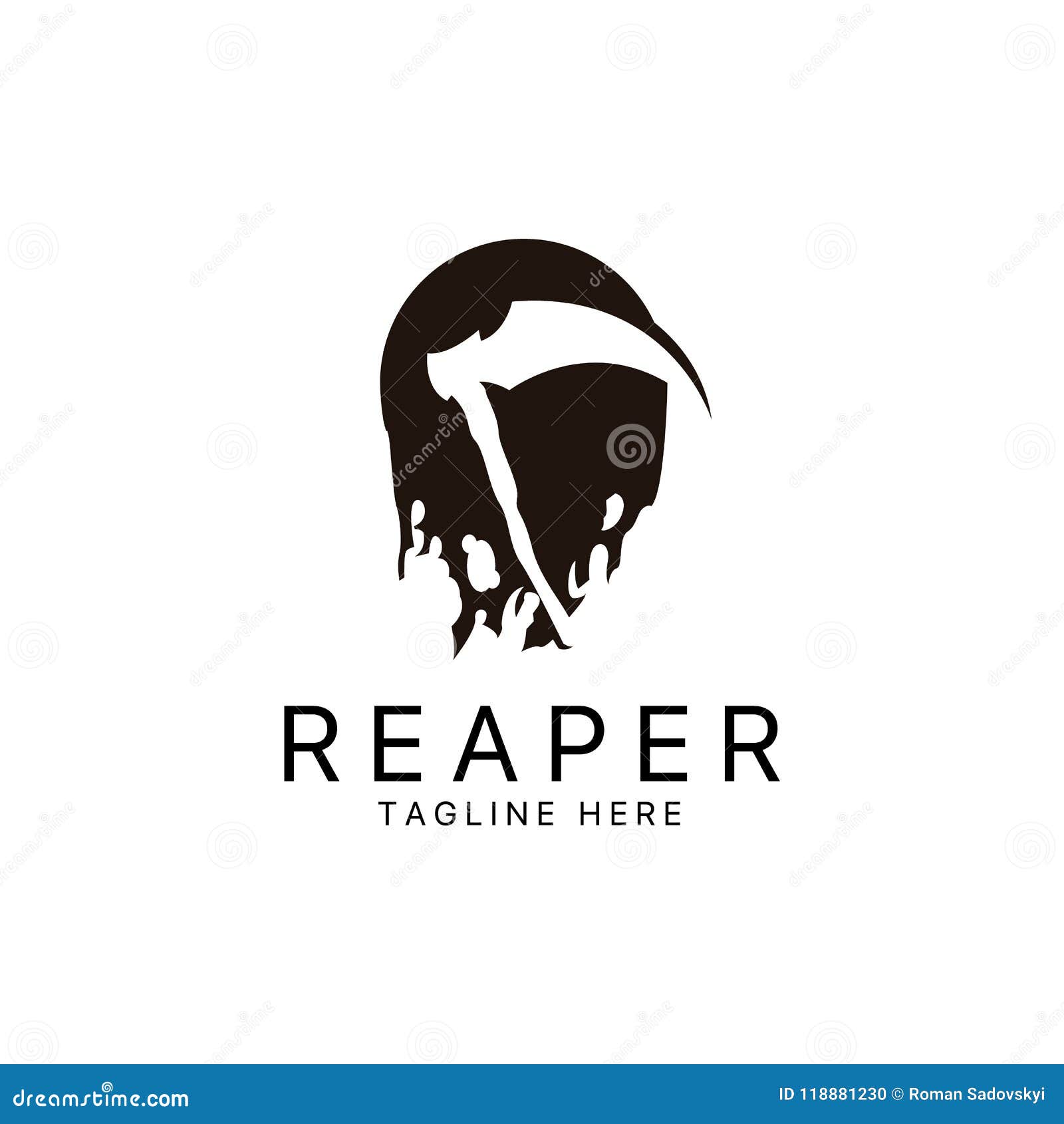 Logotipo del segador ilustración del vector. Ilustración de imagen ...