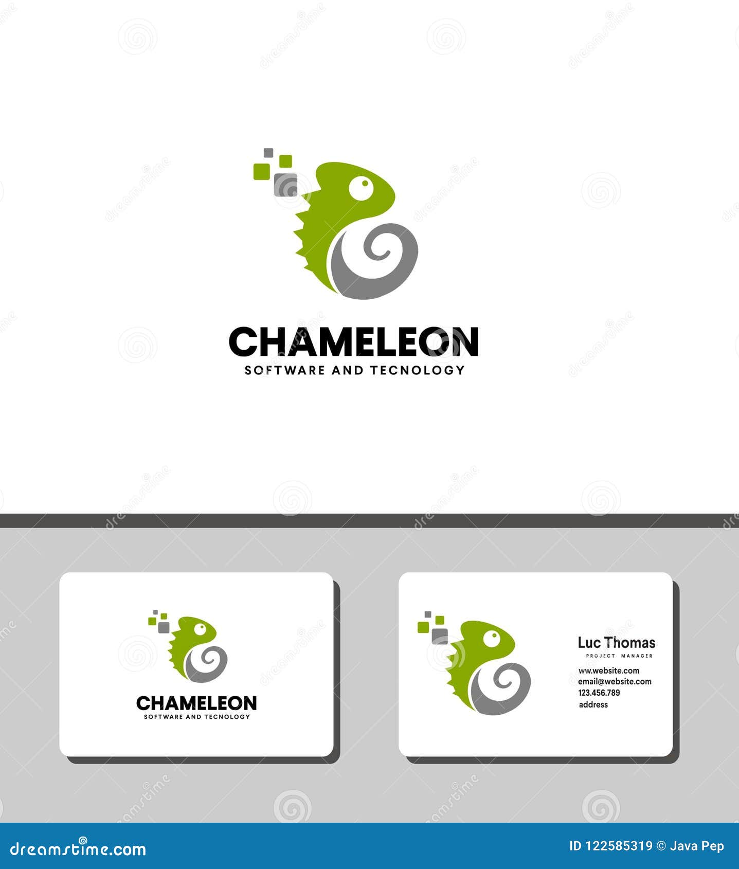 Logotipo Del Software Del Camaleón Ilustración del Vector - Ilustración ...