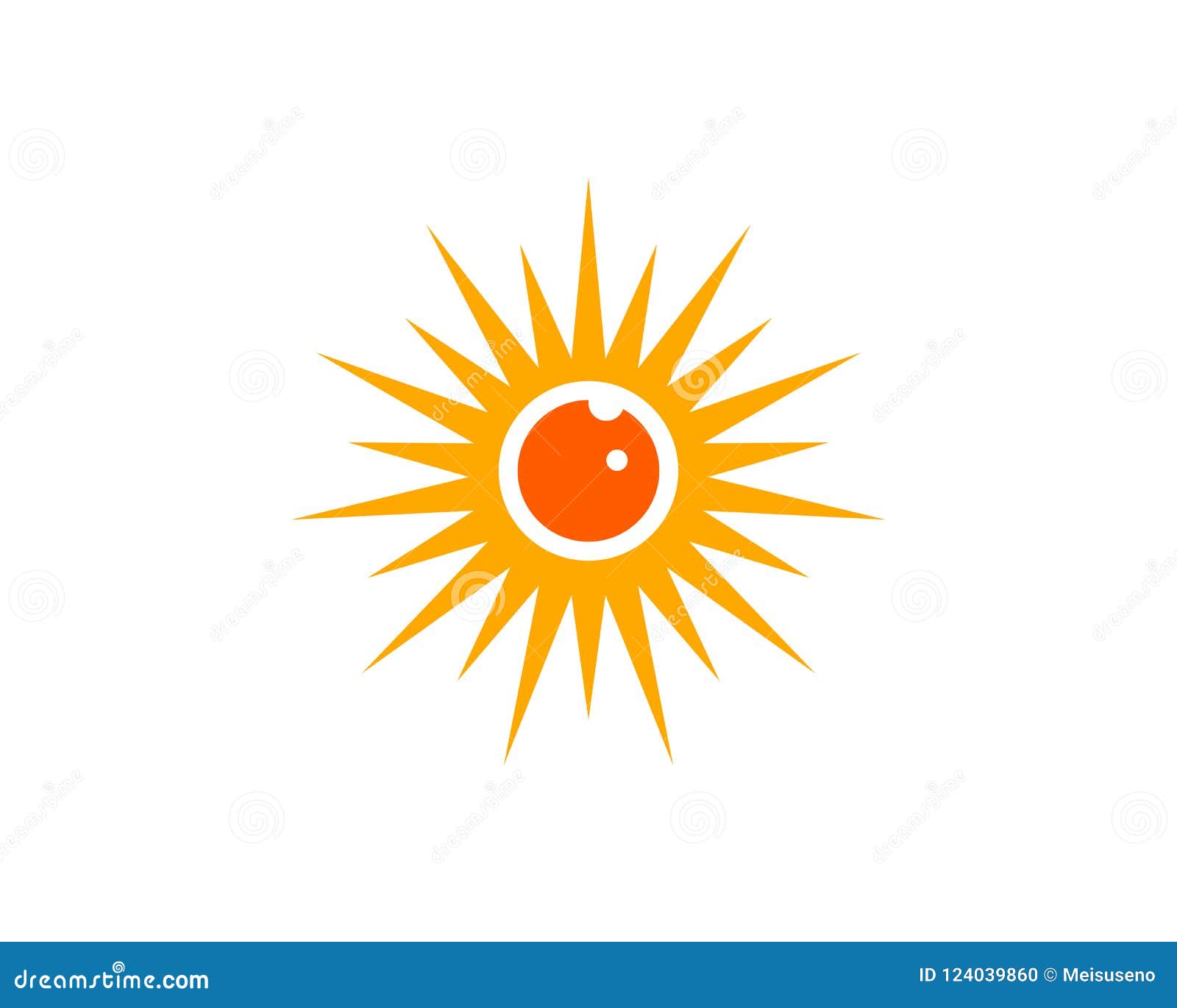 Logotipo del sol del ojo ilustración del vector. Ilustración de mirada ...