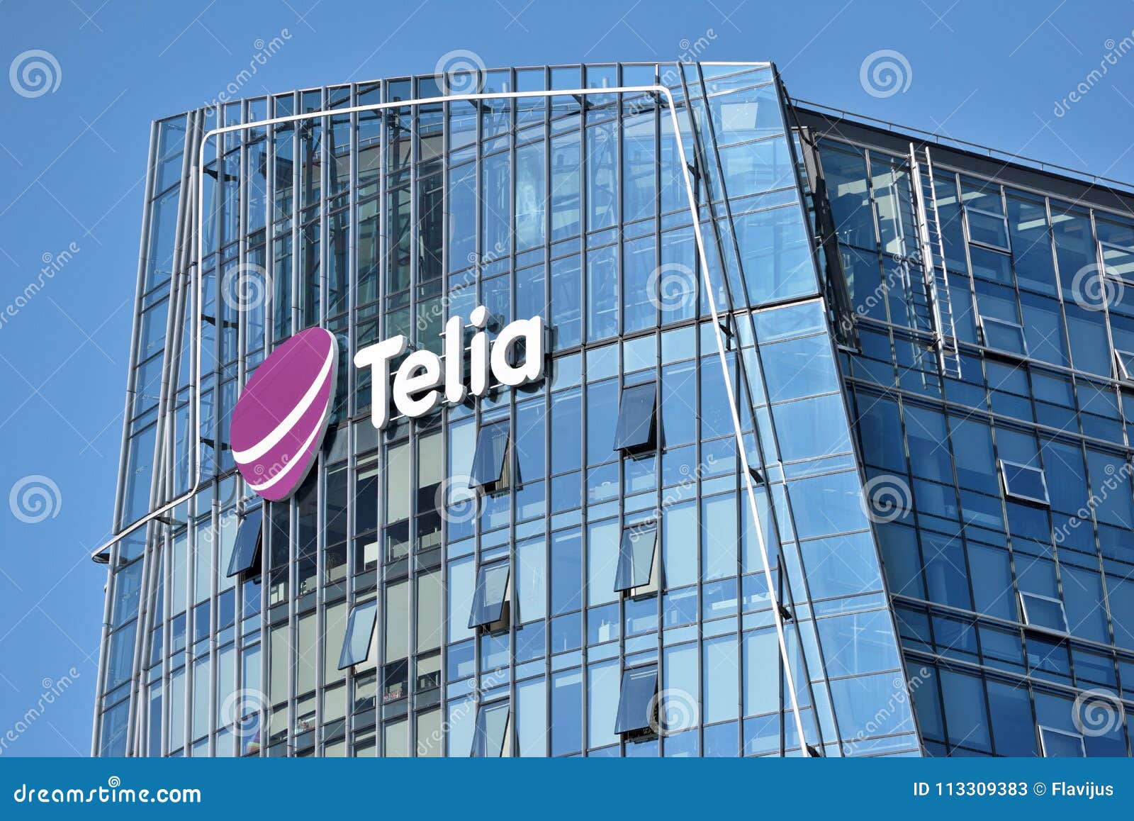 Logotipo Del Telia En Un Edificio Foto de archivo editorial - Imagen de ...