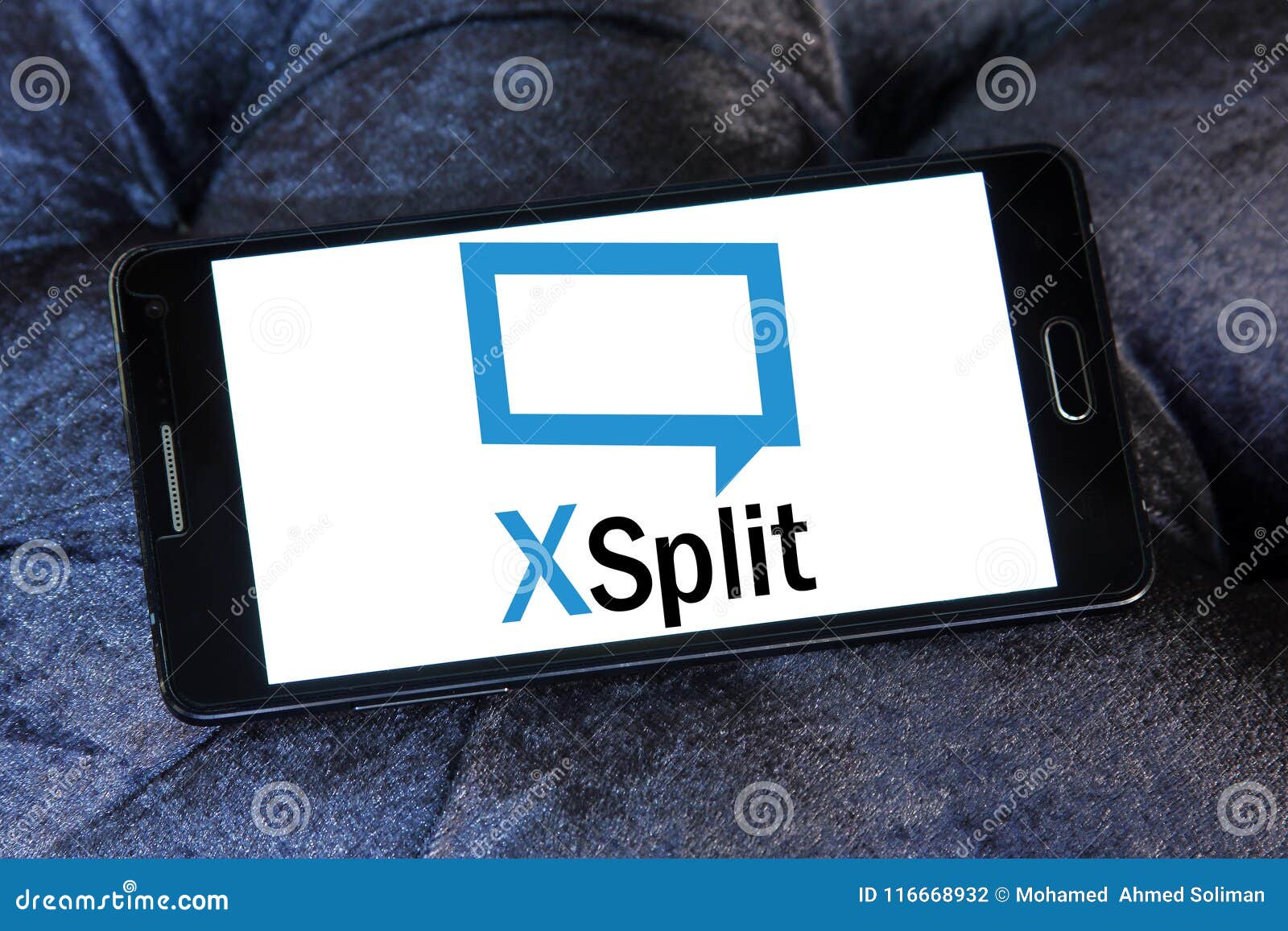 Logotipo del uso de XSplit fotografía editorial. Imagen de trademark ...