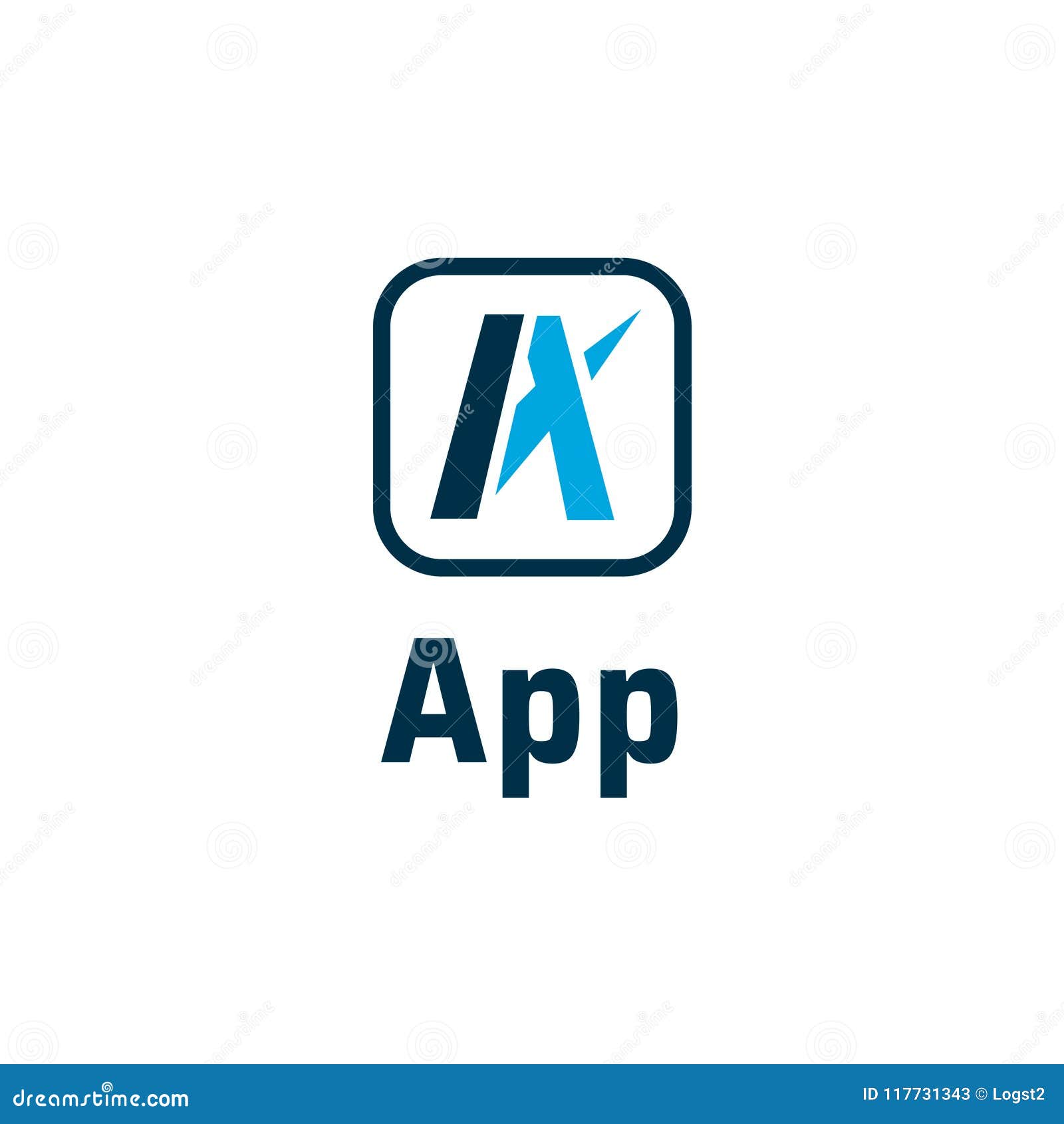 Logotipo Del Vector Del App Un Logotipo De La Carta Ilustración del ...