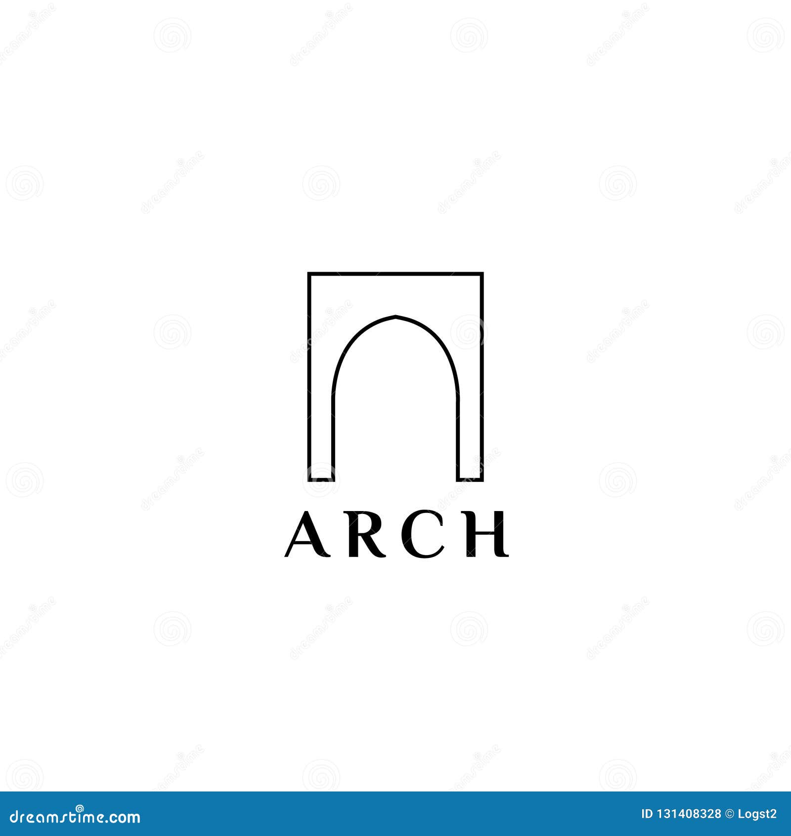 Logotipo Del Vector Del Arco Icono Del Arco Ilustración del Vector ...