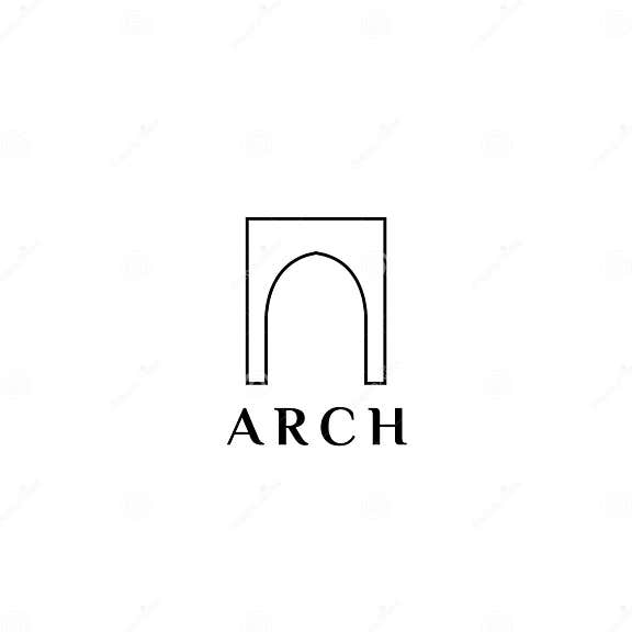 Logotipo Del Vector Del Arco Icono Del Arco Ilustración del Vector ...