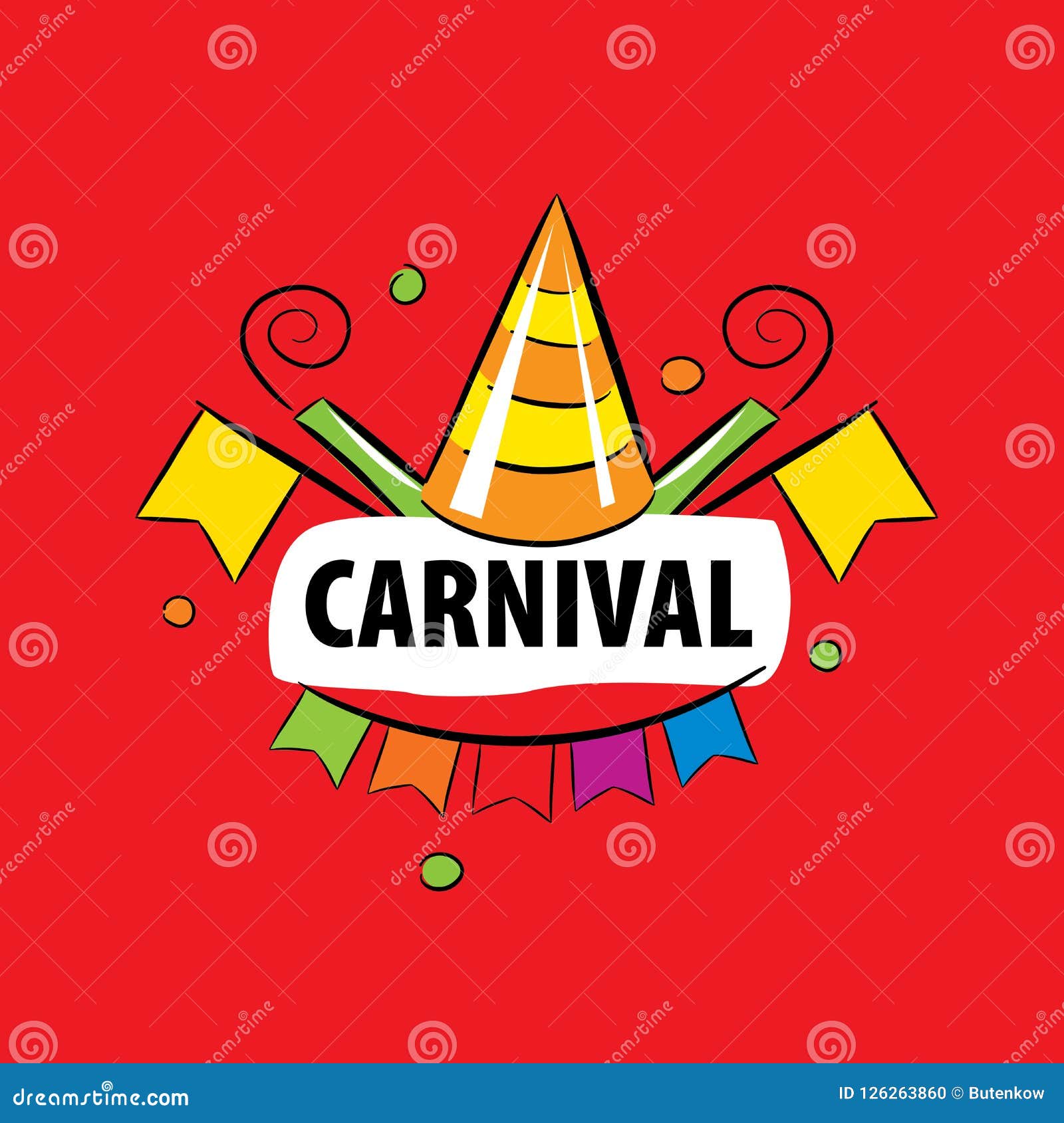 Logotipo Del Vector Del Carnaval Ilustración del Vector - Ilustración ...