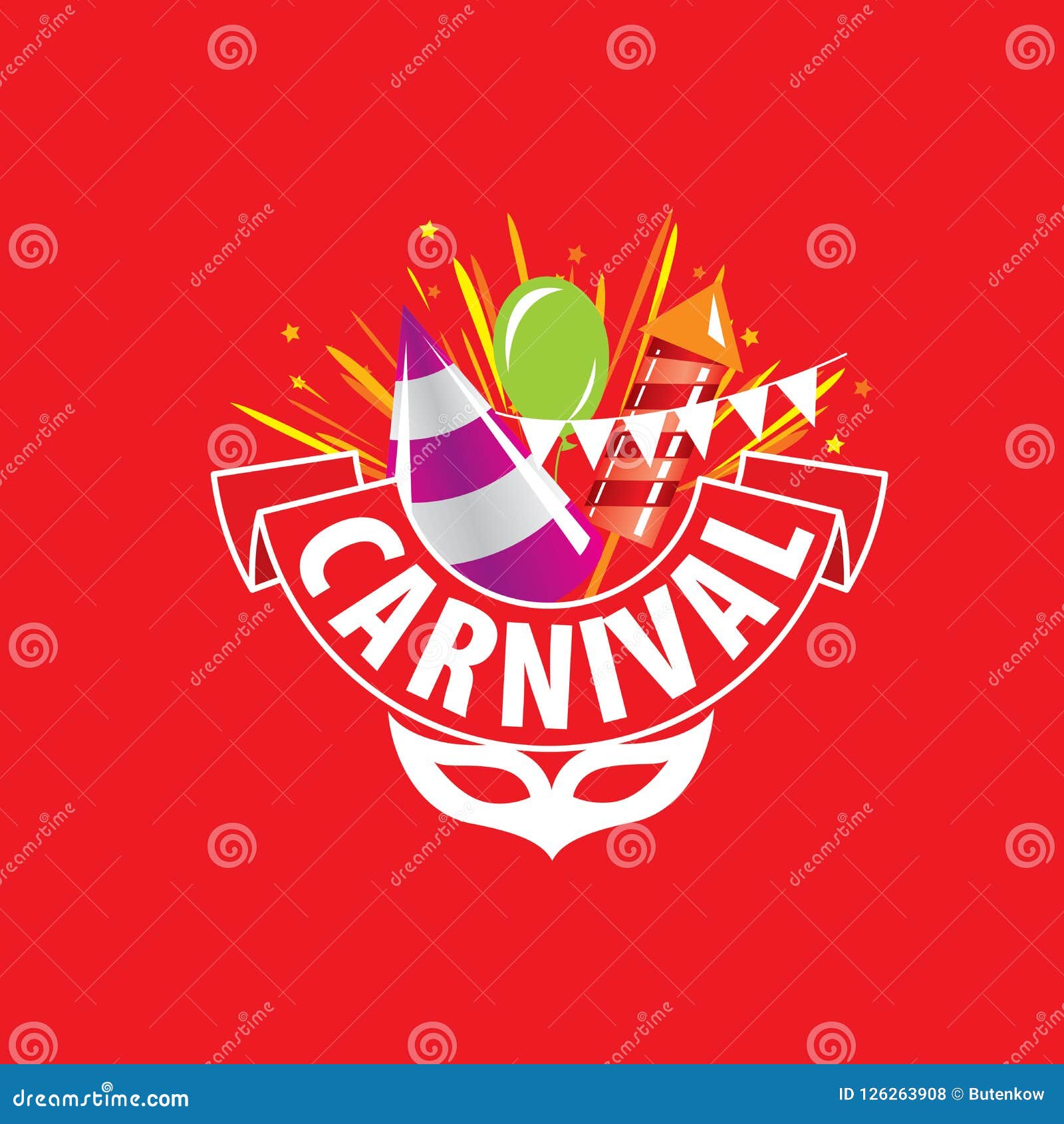 Logotipo Del Vector Del Carnaval Ilustración del Vector - Ilustración ...