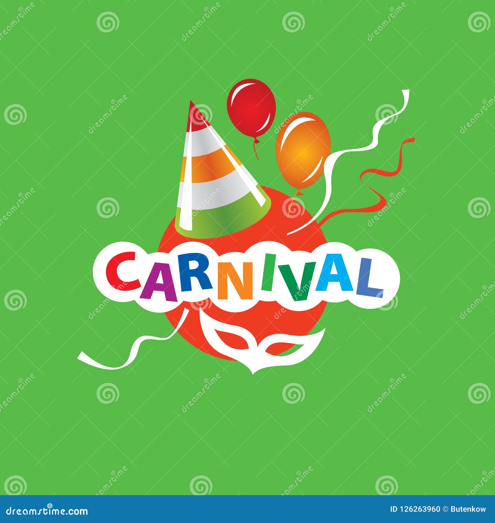 Logotipo Del Vector Del Carnaval Ilustración del Vector - Ilustración ...