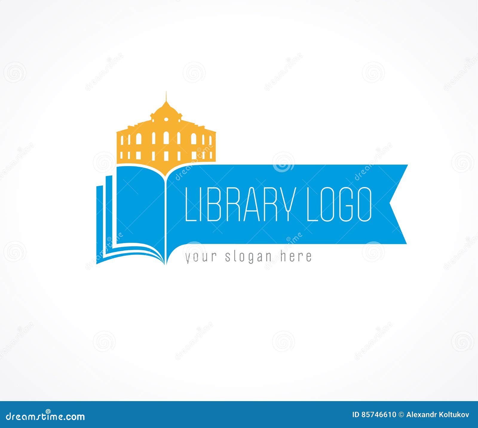 Logotipo Del Vector De La Biblioteca Ilustración del Vector ...