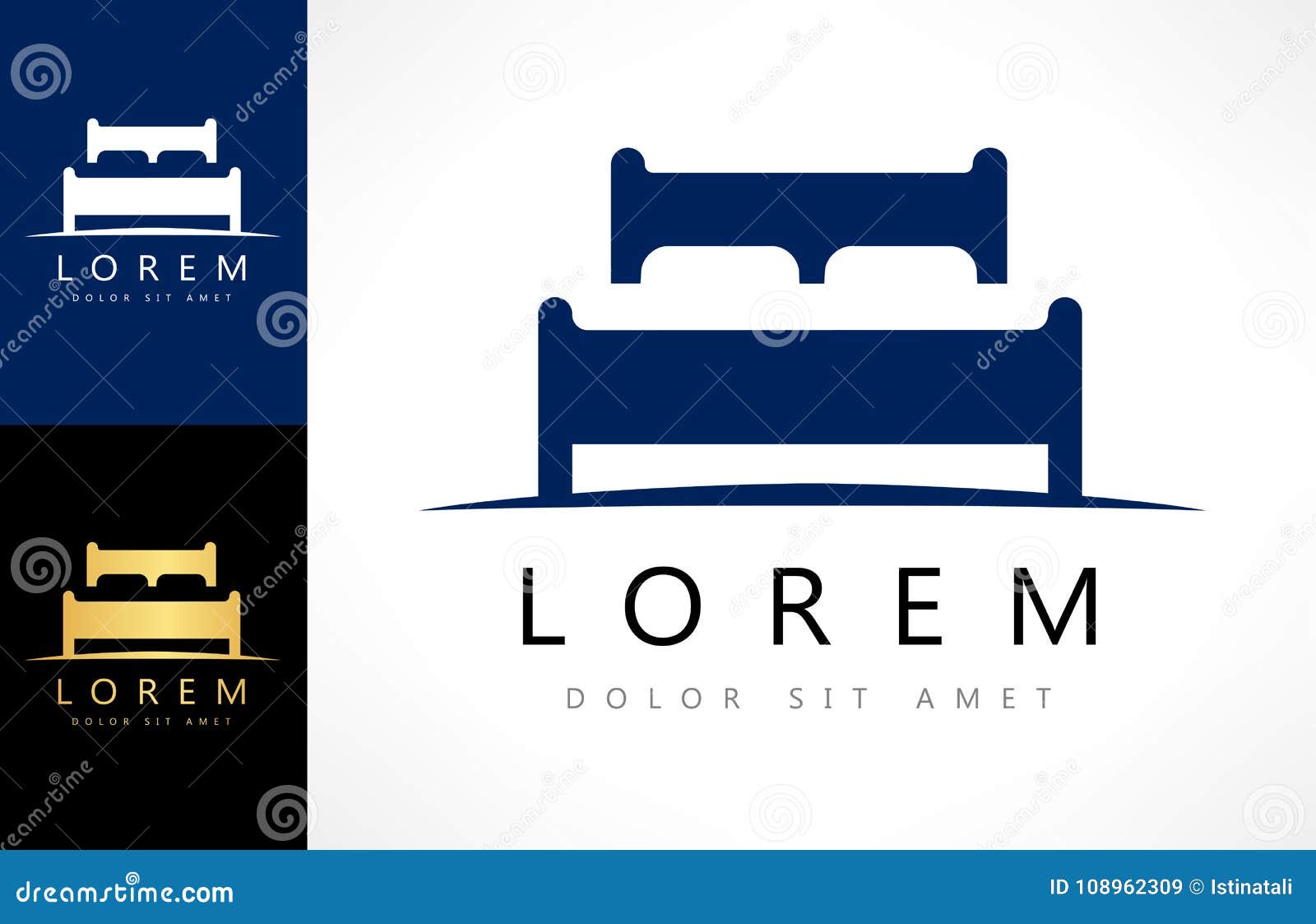 Logotipo Del Vector De La Cama Ilustración del Vector - Ilustración de ...
