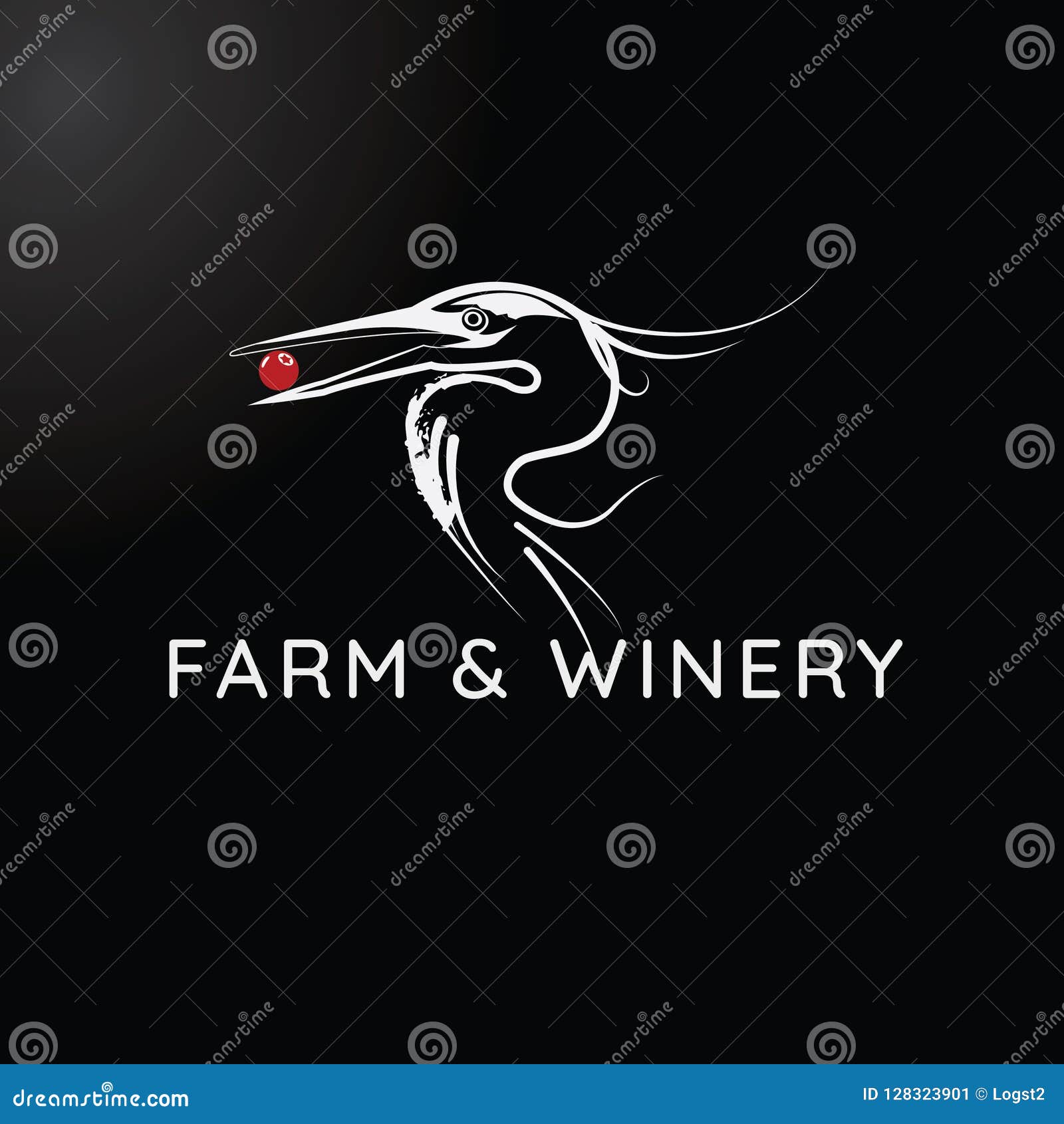 Logotipo Del Vector De La Garza Ilustración del Vector - Ilustración de ...