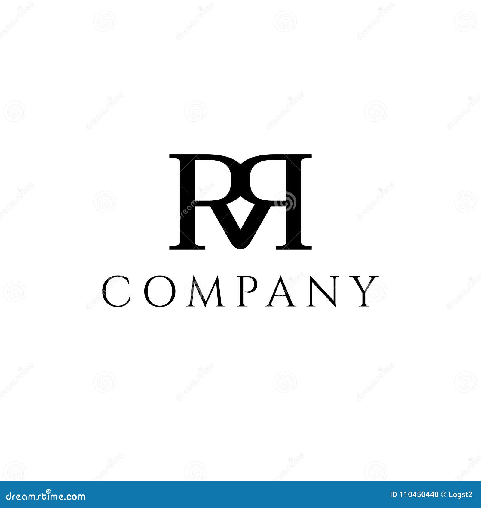 Logotipo Del Vector De Las Letras De R Y De R Ilustración del Vector ...