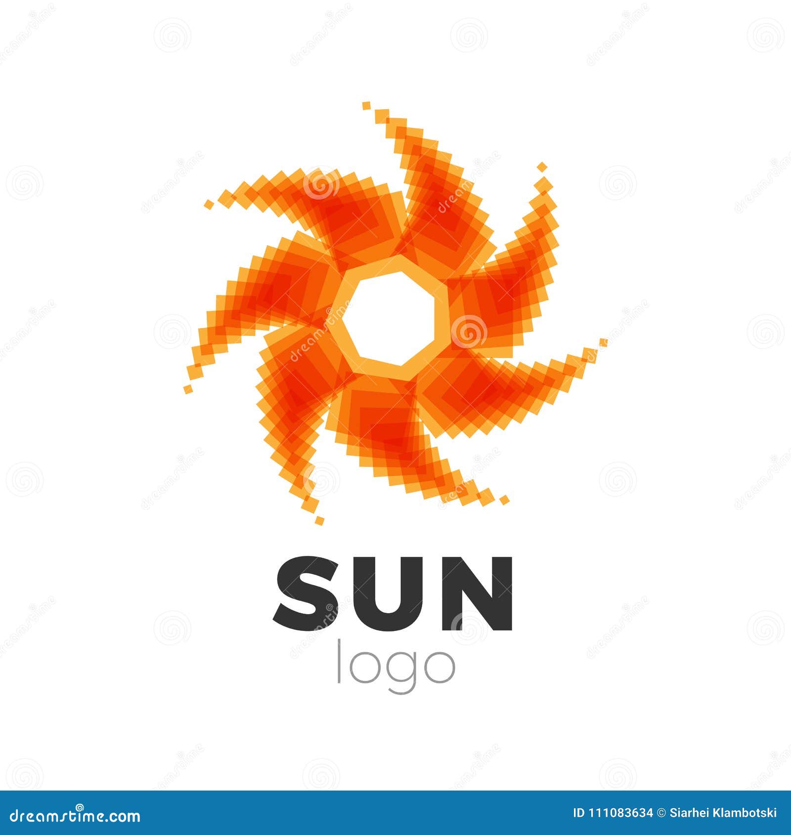 Logotipo del vector de Sun ilustración del vector. Ilustración de forma ...