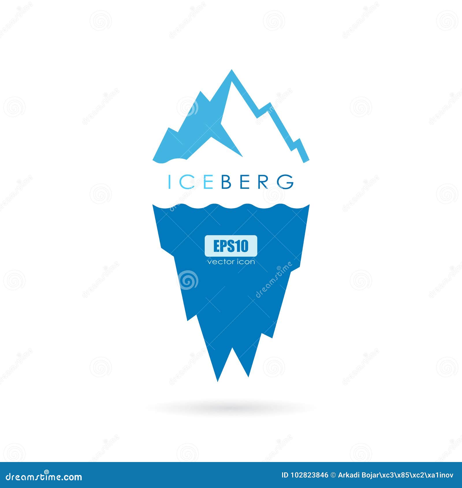 Logotipo Del Vector Del Iceberg De Hielo Ilustración del Vector ...