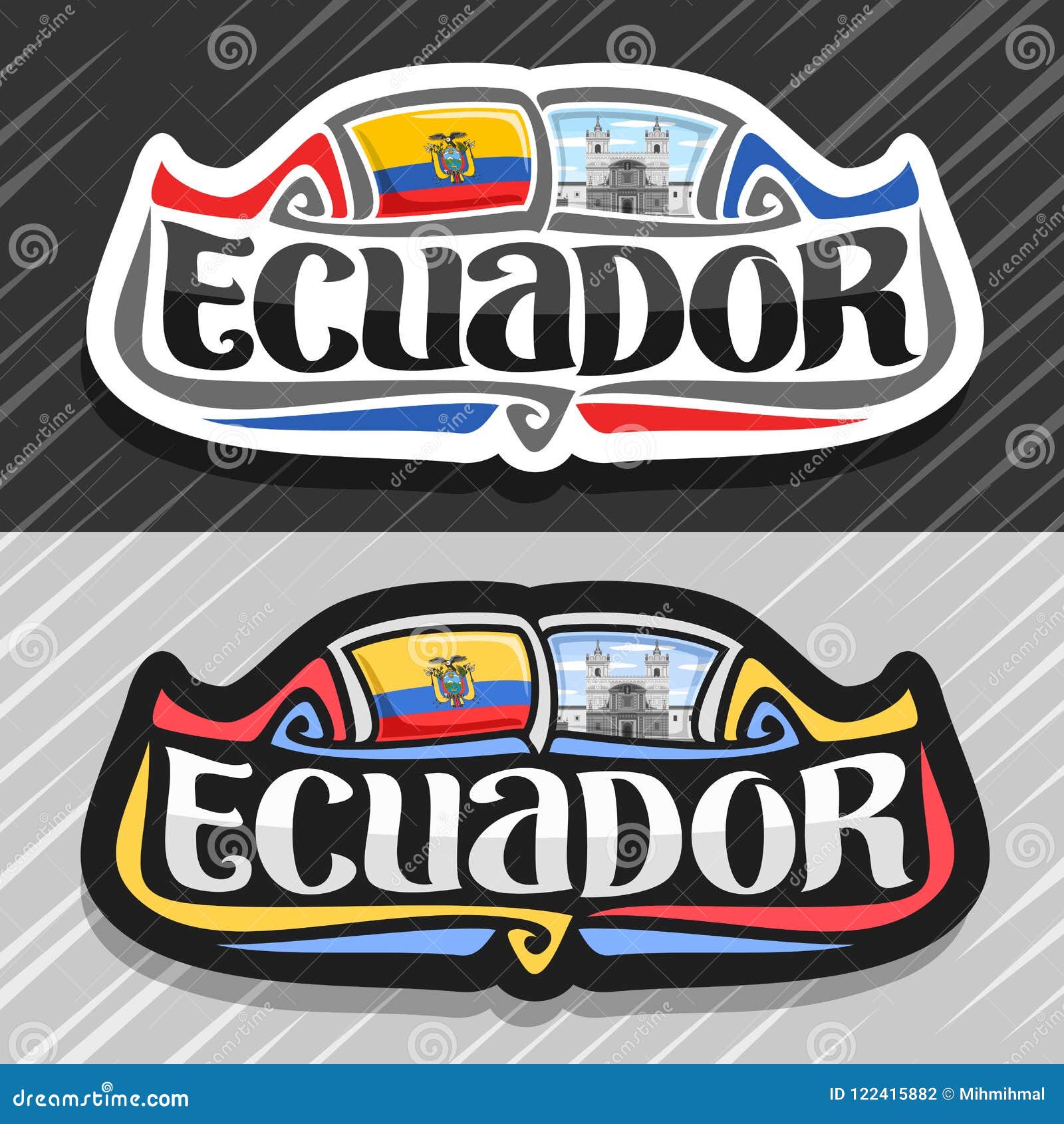 Logotipo Del Vector Para Ecuador Ilustración del Vector - Ilustración ...